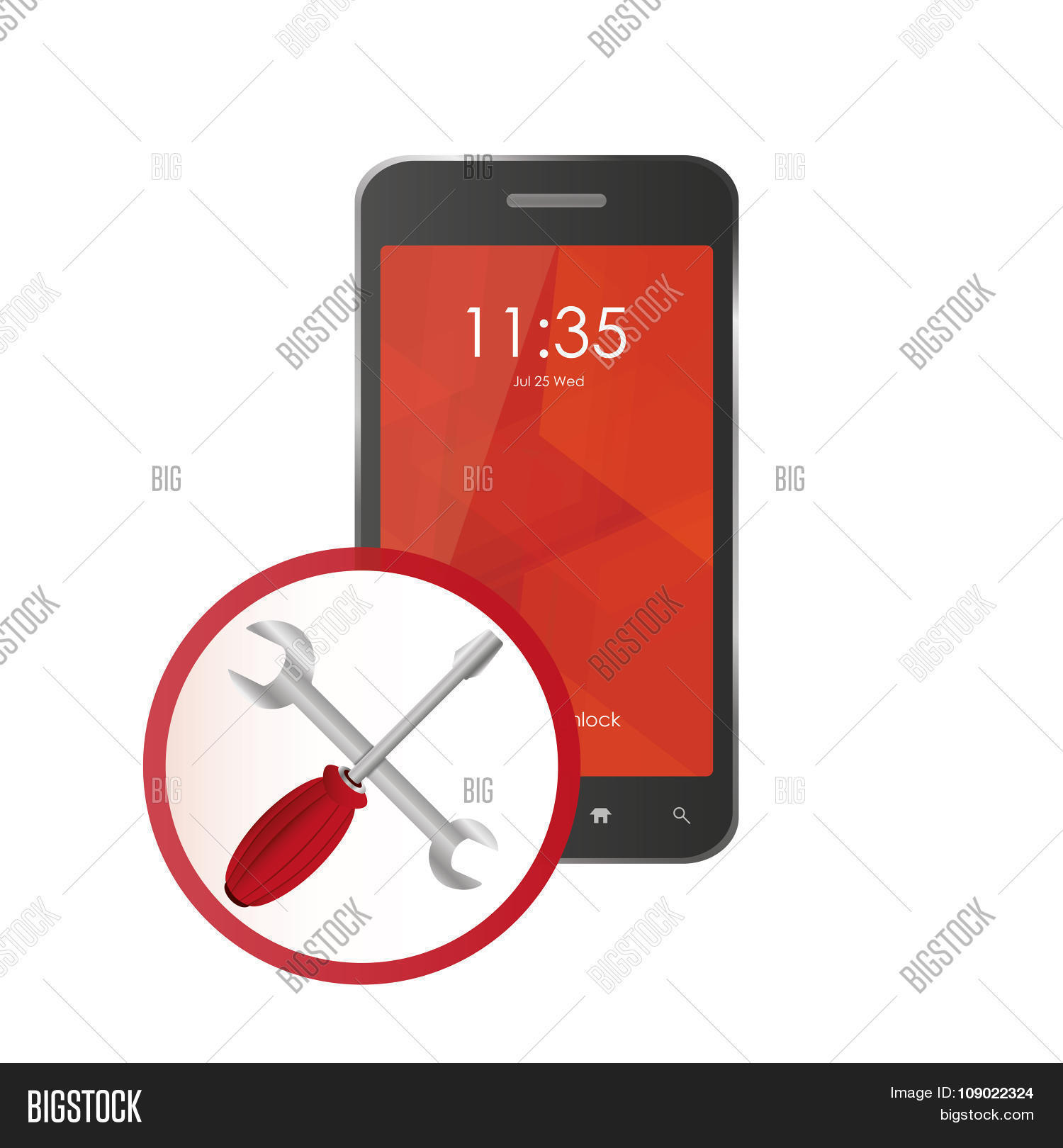 Phone Icon Repairs. Vector & Photo (Free Trial) | Bigstock