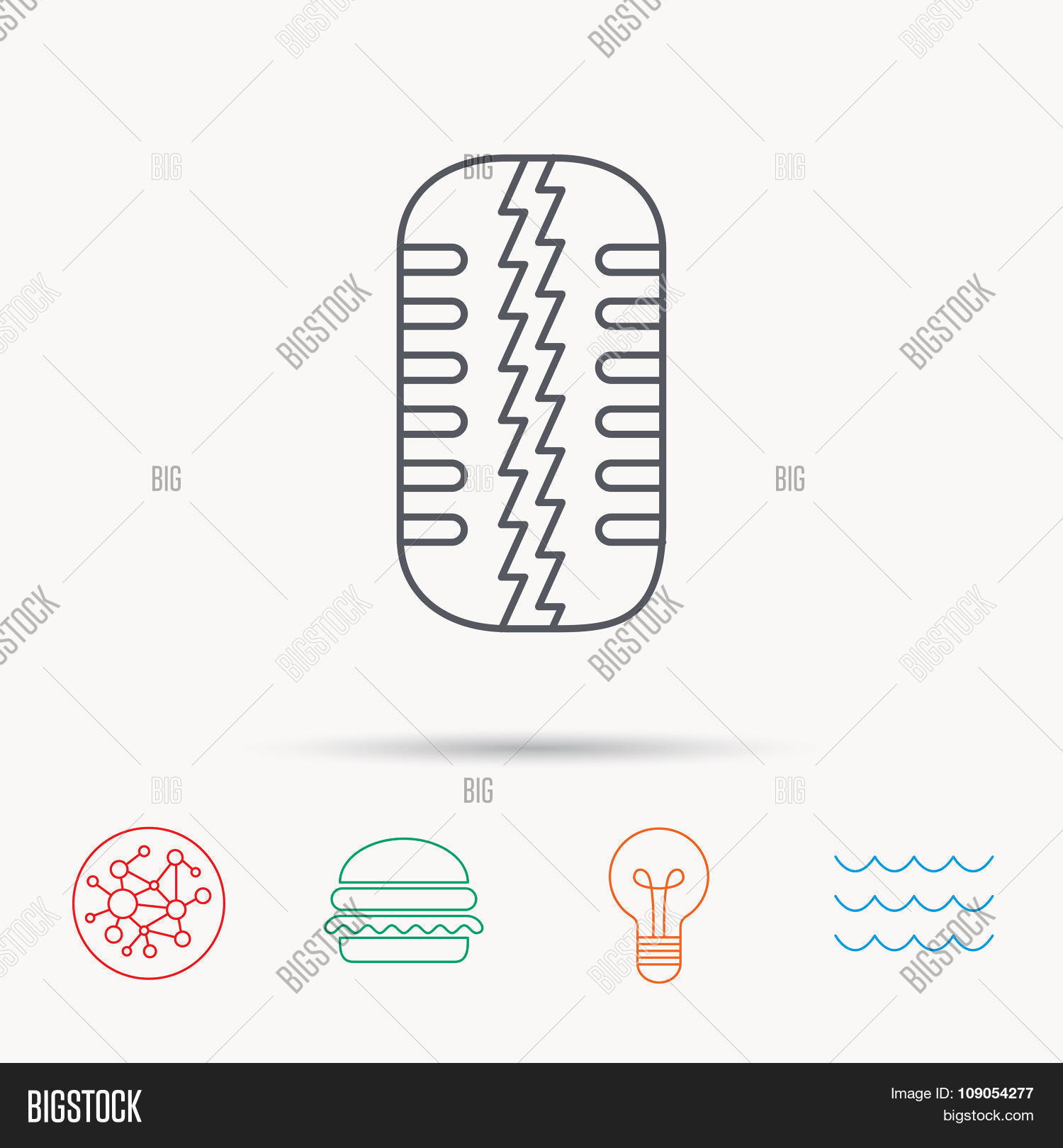 Tire Tread Icon. Car Vector & Photo (Free Trial) | Bigstock