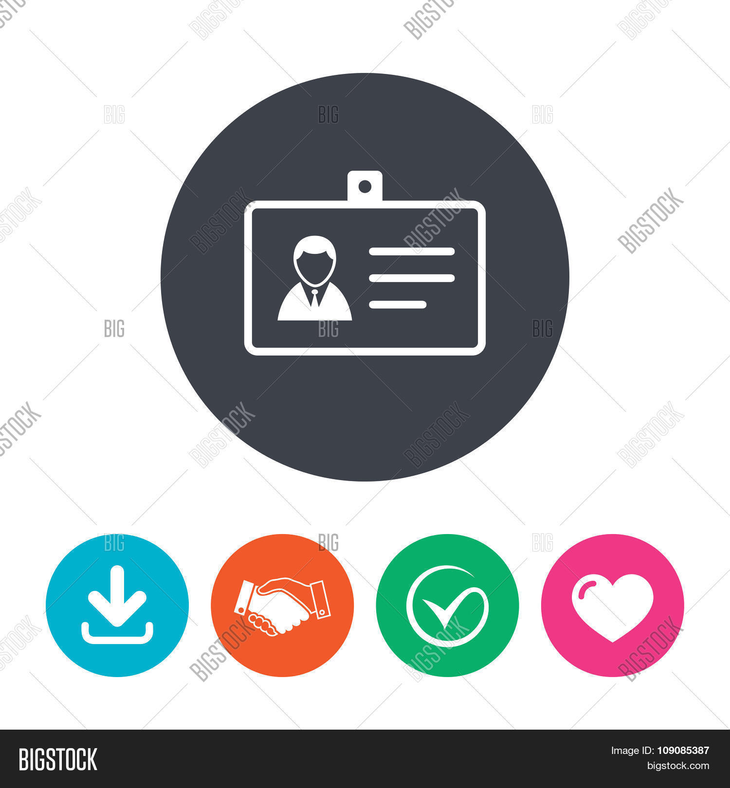 ID Card Sign Icon. Vector & Photo (Free Trial) | Bigstock