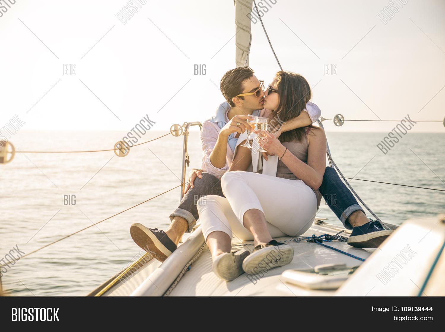 Couple Sailing On Boat Image & Photo (Free Trial) | Bigstock