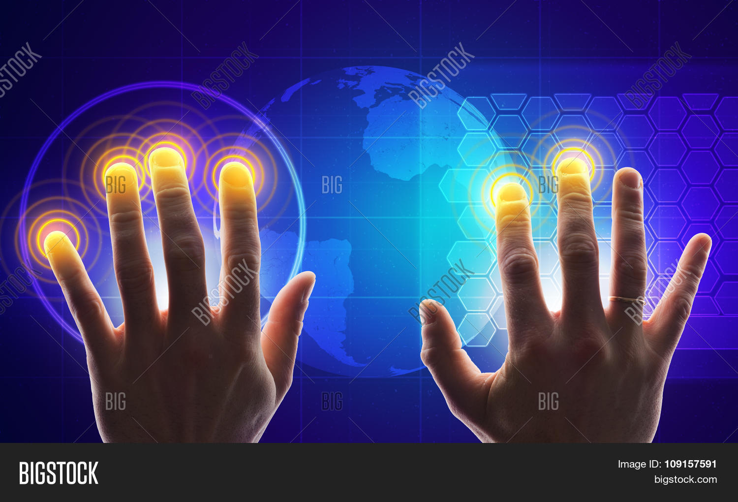 Hands Holographic Image & Photo (Free Trial) | Bigstock