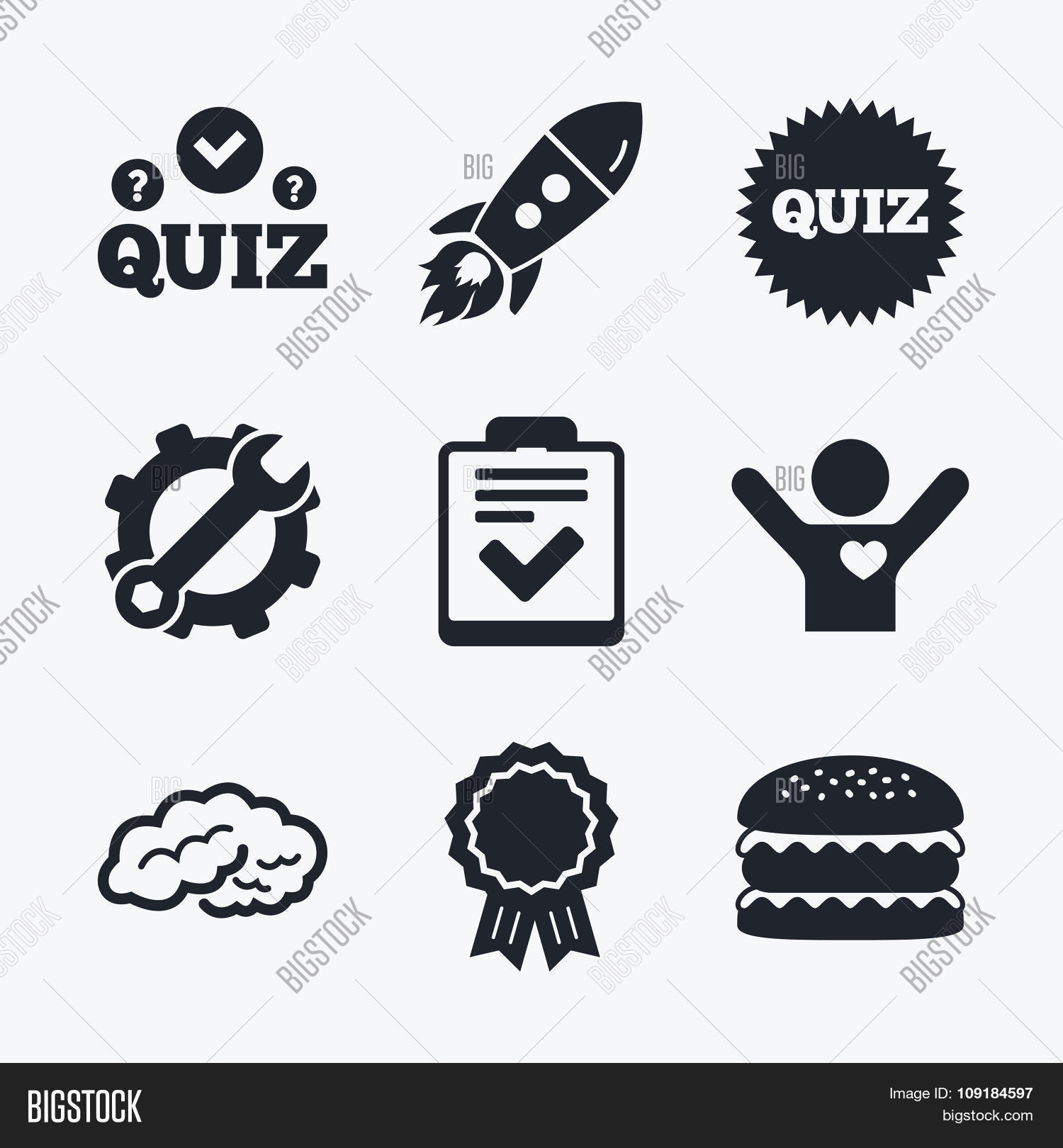Quiz Icons. Checklist Vector & Photo (Free Trial) | Bigstock