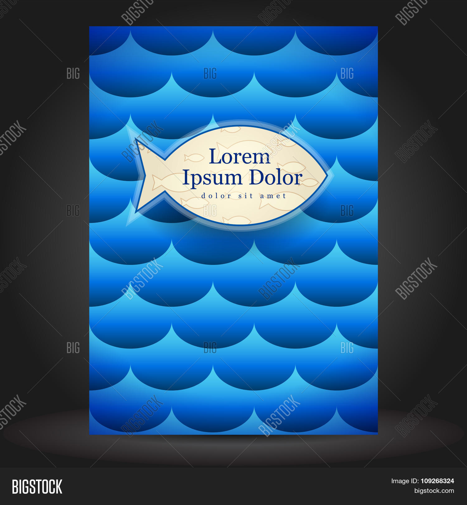 Sea Brochure Cover Vector & Photo (Free Trial) | Bigstock