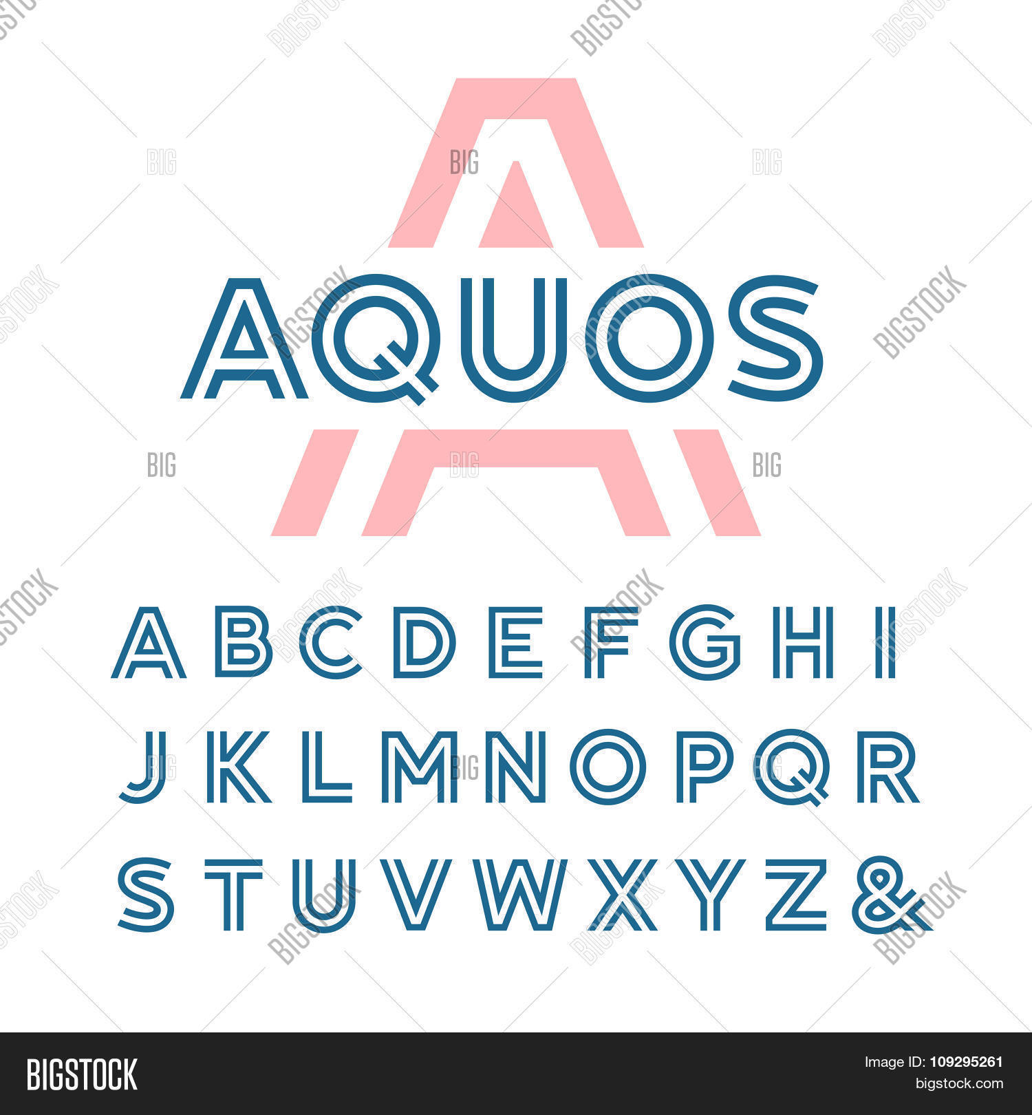 Linear Font. Vector Vector & Photo (Free Trial) | Bigstock