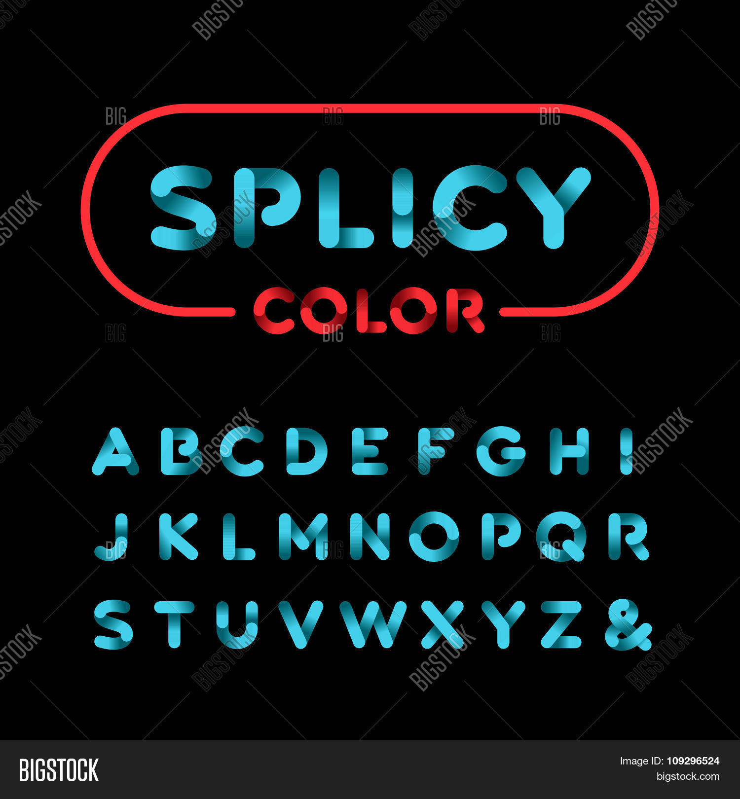 Rounded Font. Vector Vector & Photo (Free Trial) | Bigstock