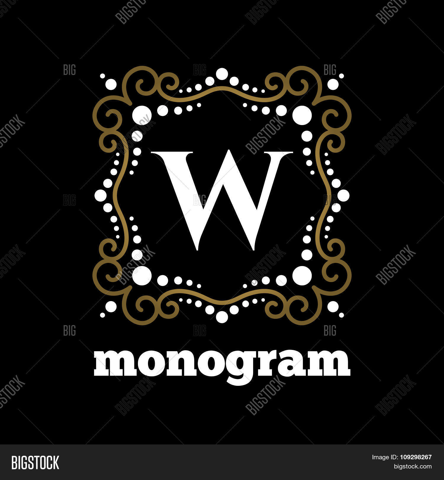 Vintage Monogram Vector & Photo (Free Trial) | Bigstock