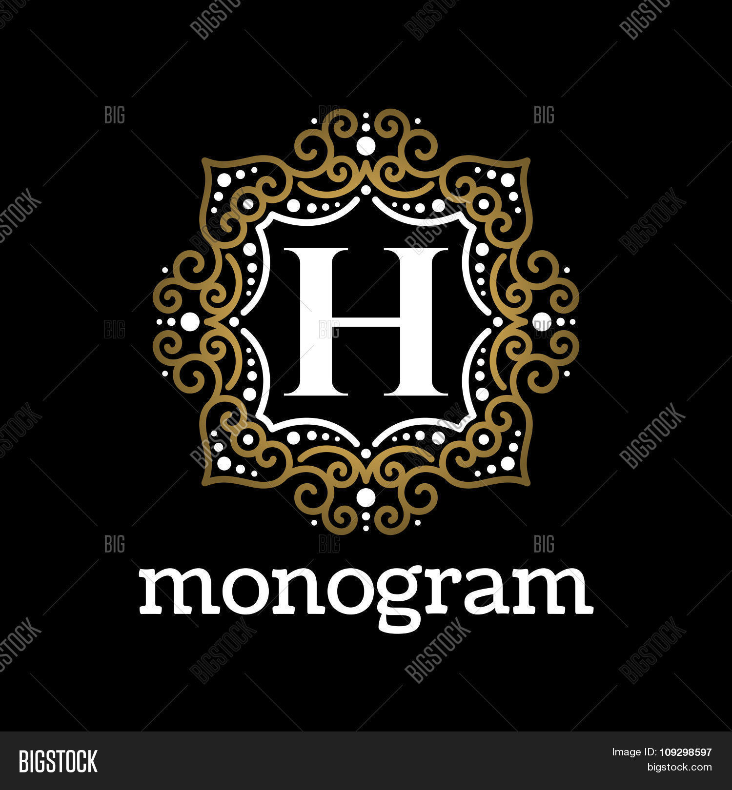 Vintage Monogram Vector & Photo (Free Trial) | Bigstock