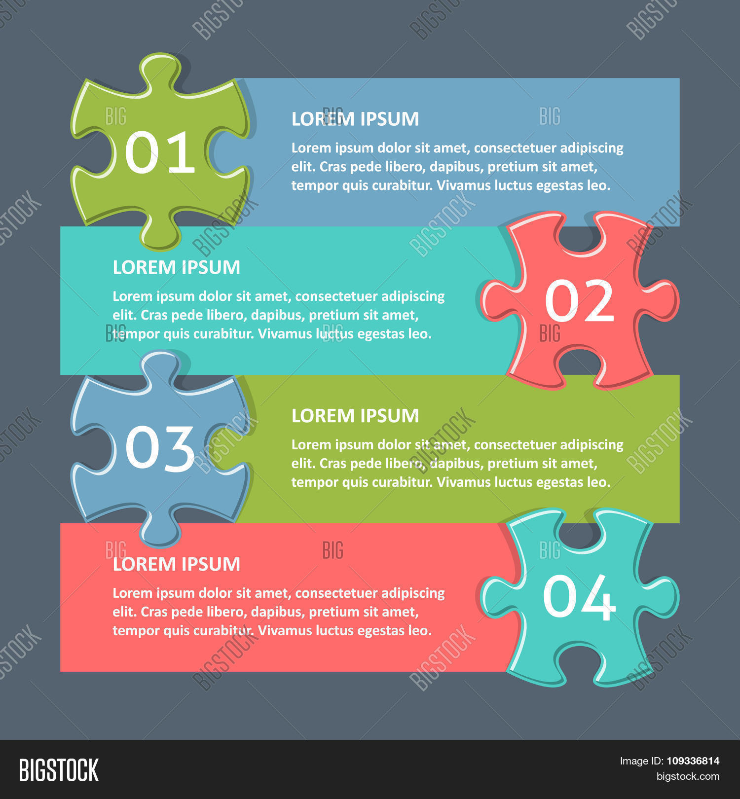 Puzzle Pieces Option Vector & Photo (Free Trial) | Bigstock