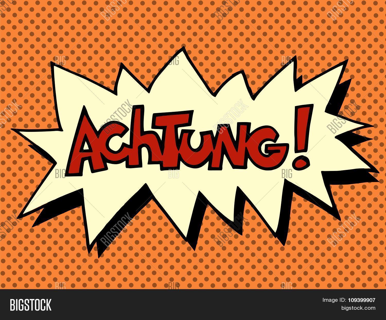 Achtung Warning Vector & Photo (Free Trial) | Bigstock