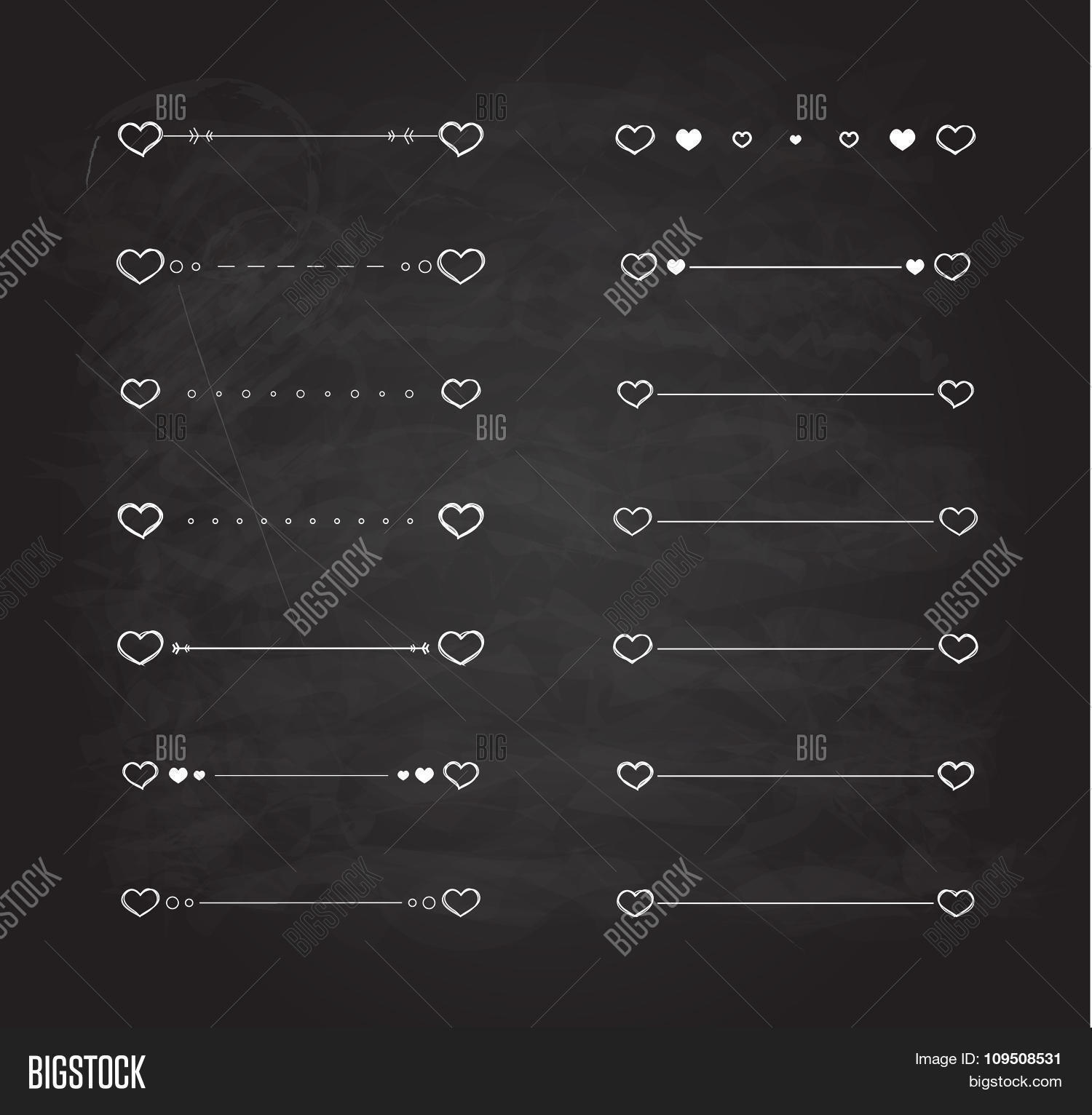 Heart Dividers Vector & Photo (Free Trial) | Bigstock
