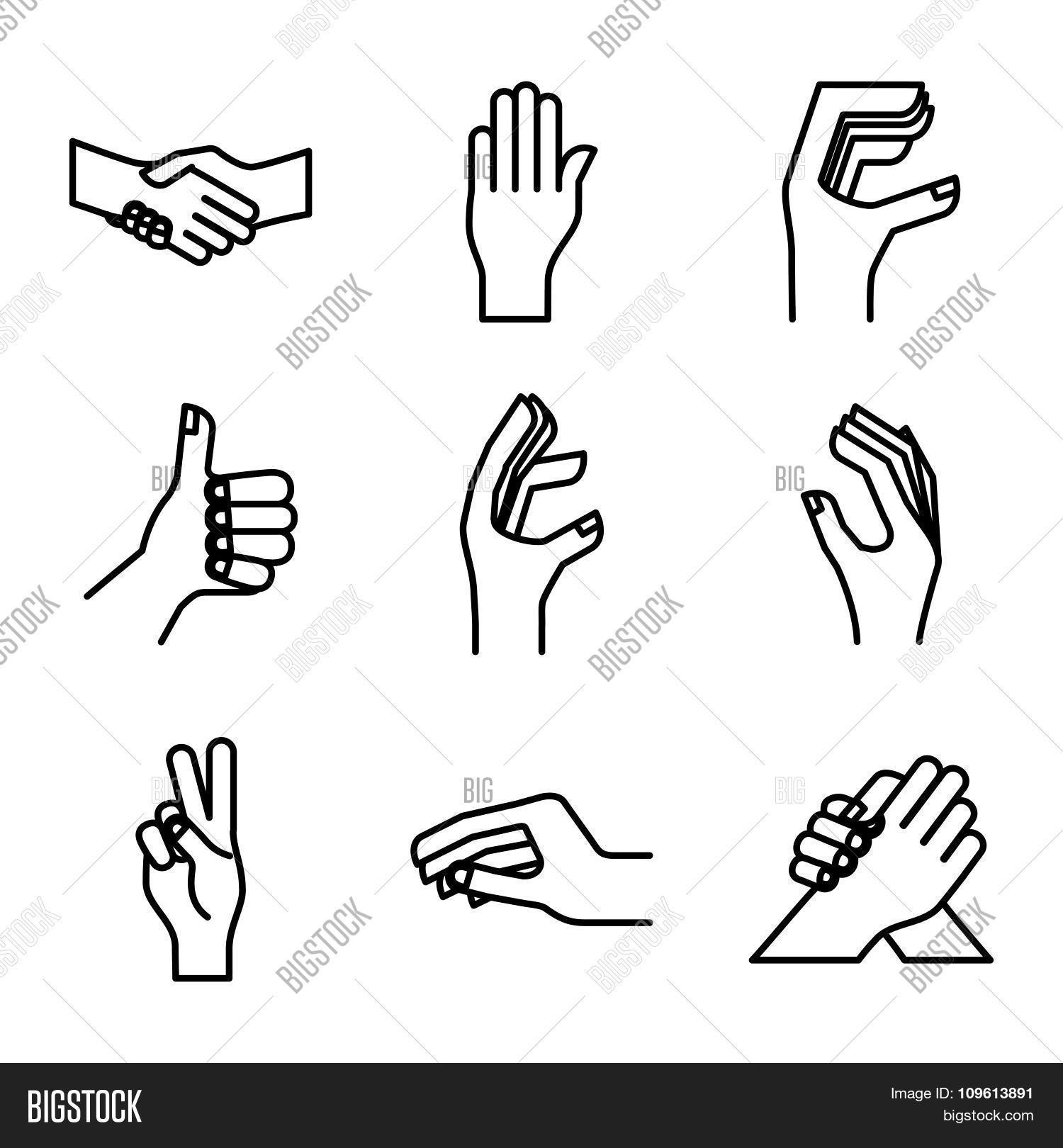 Hand Gestures Design Vector & Photo (Free Trial) | Bigstock