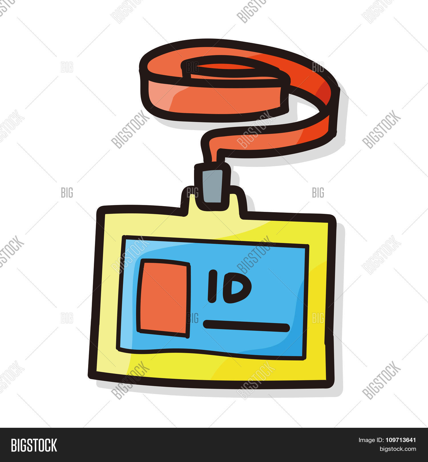 Id Card Color Doodle Vector & Photo (Free Trial) | Bigstock