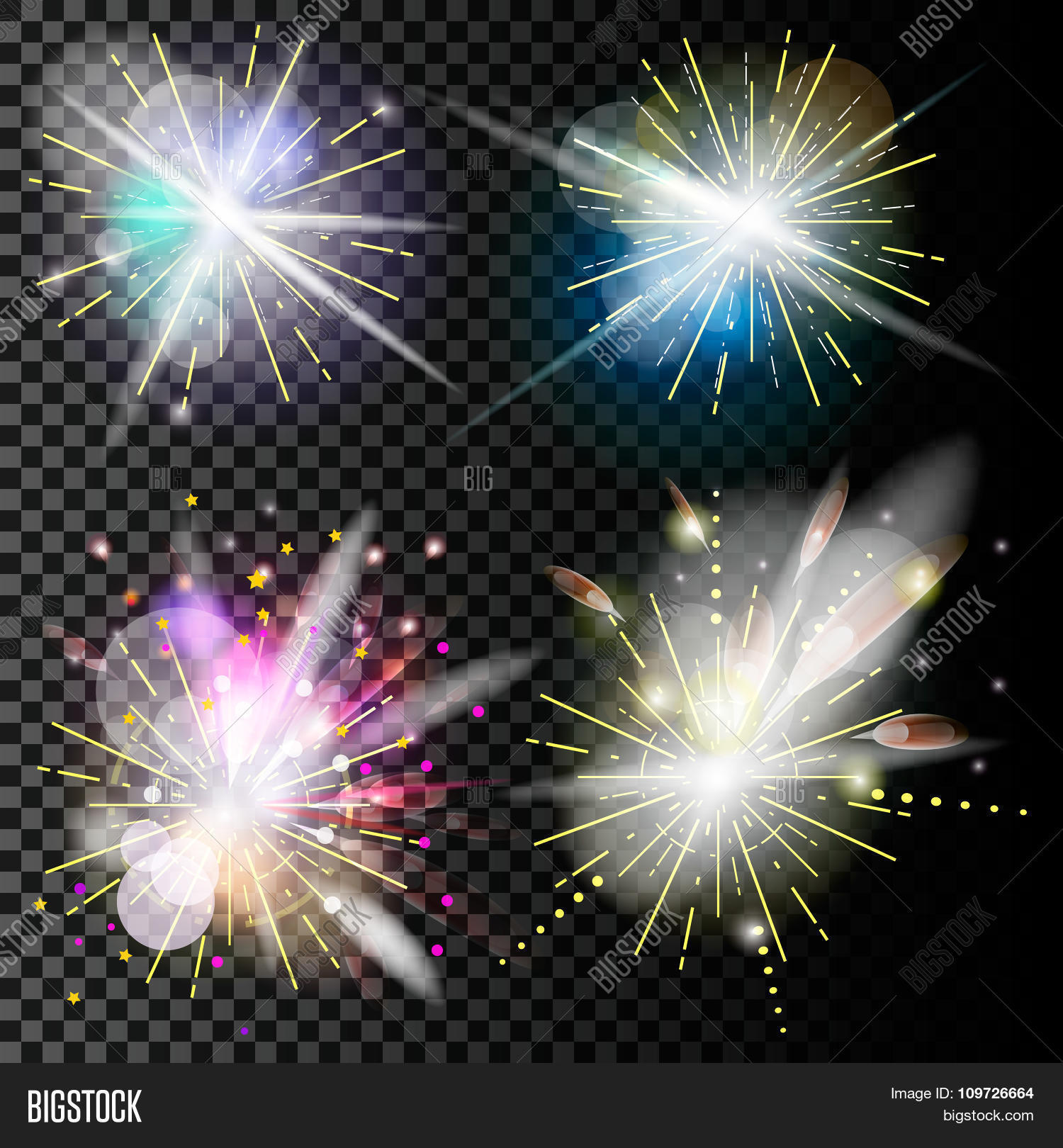 Light Effects Set. Vector & Photo (Free Trial) | Bigstock