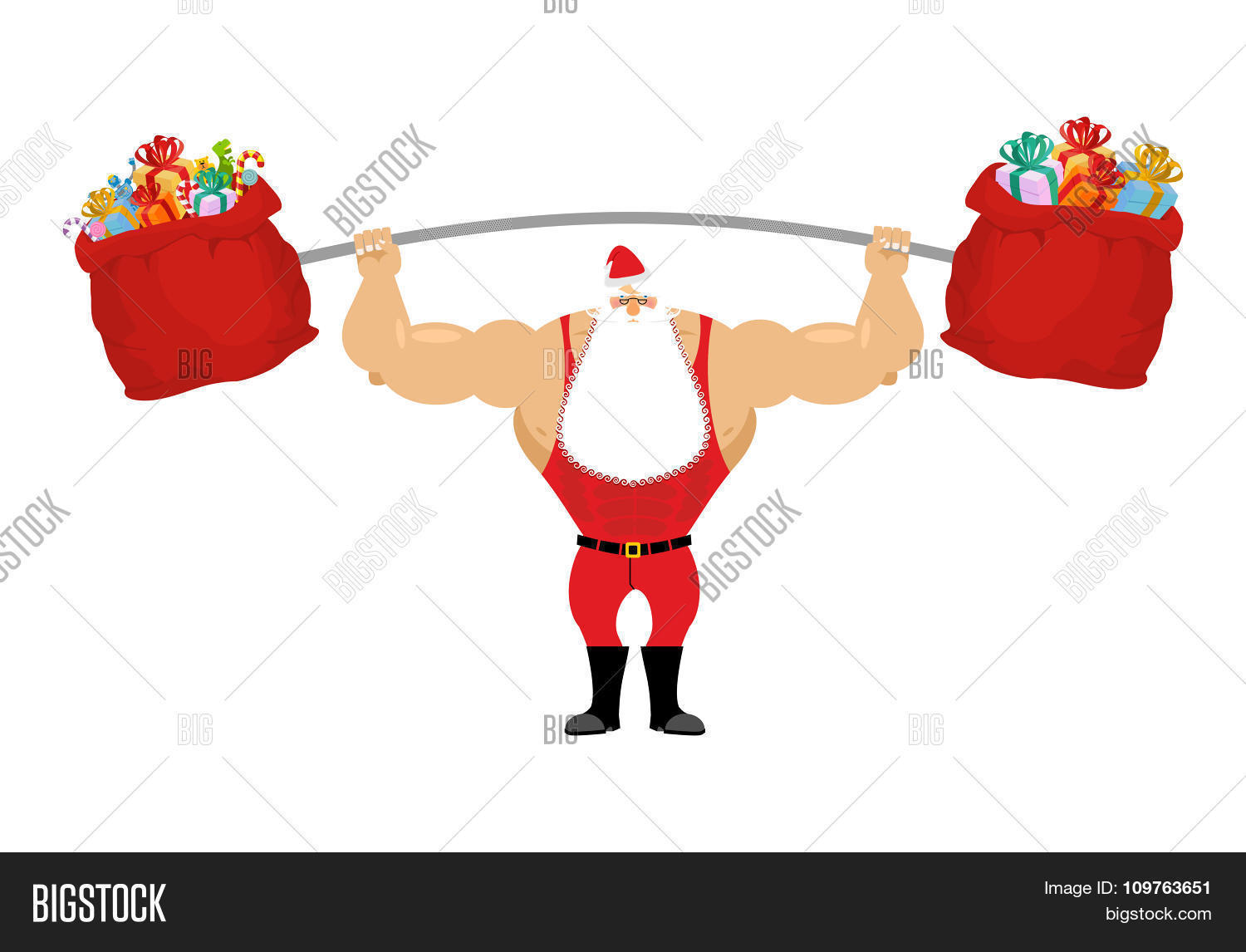 Strong Santa Claus Vector & Photo (Free Trial) | Bigstock