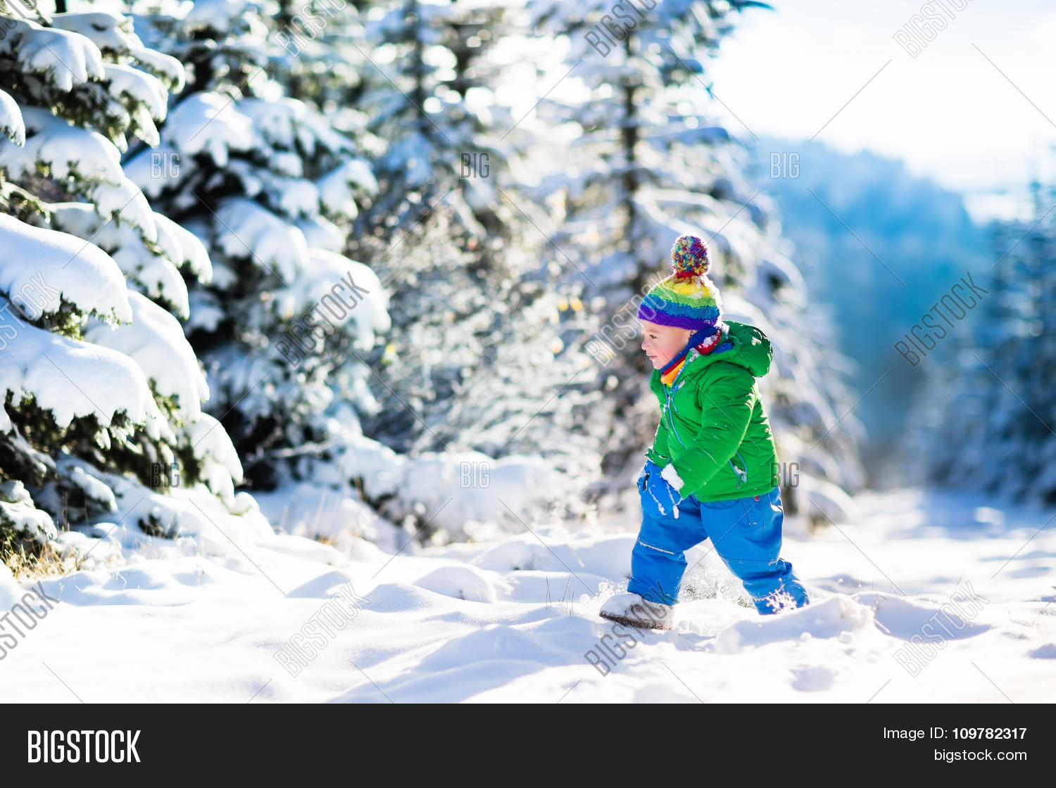 Child Having Fun Snowy Image & Photo (Free Trial) | Bigstock