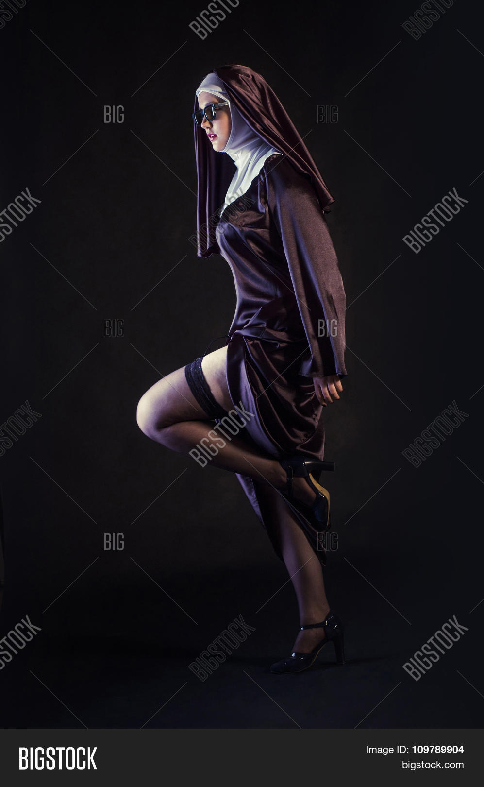 Sexy Nun Exposing Leg Image And Photo Free Trial Bigstock