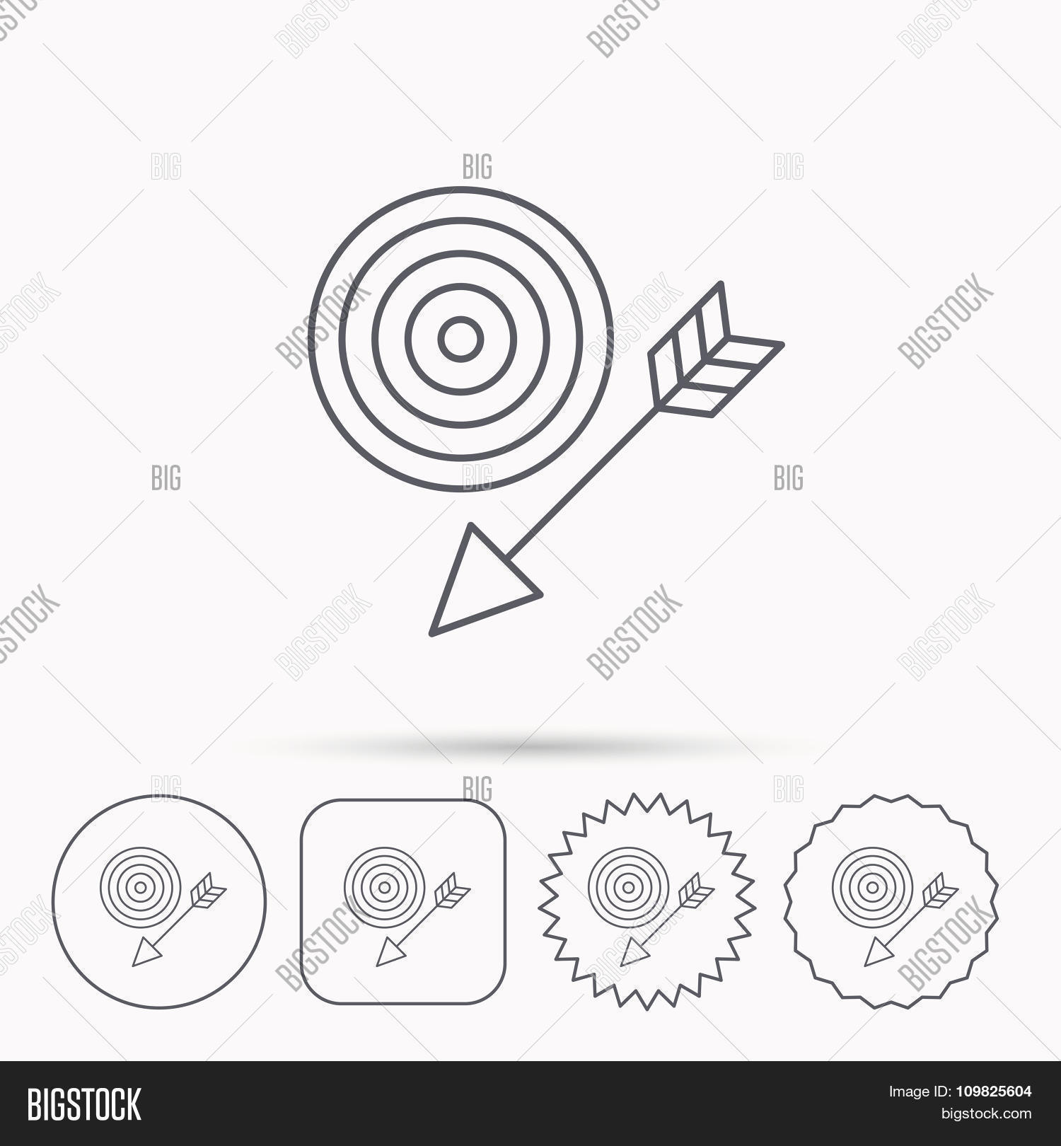 Target Arrow Icon. Vector & Photo (Free Trial) | Bigstock