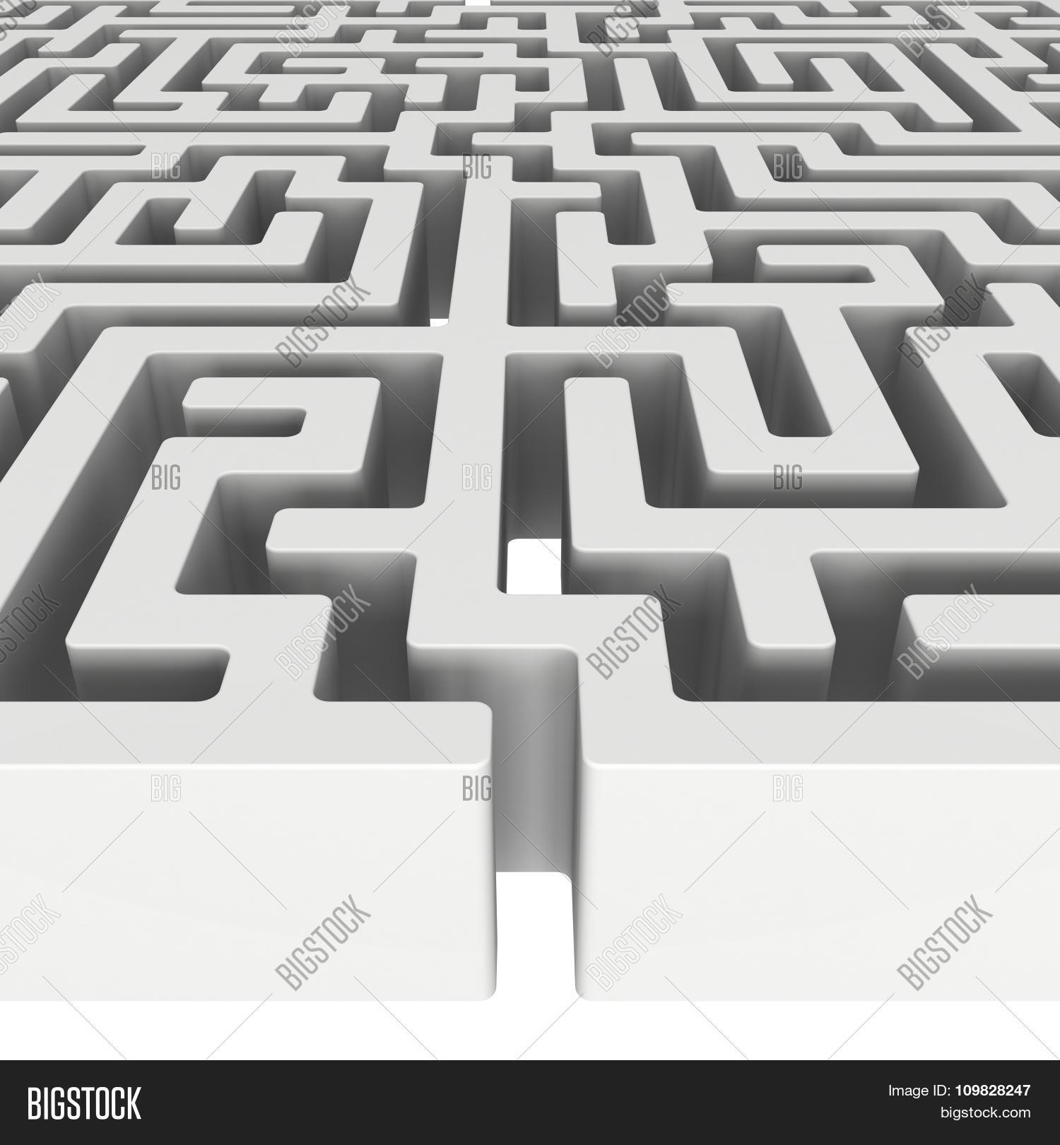 3D Maze. Labyrinth Image & Photo (Free Trial) | Bigstock