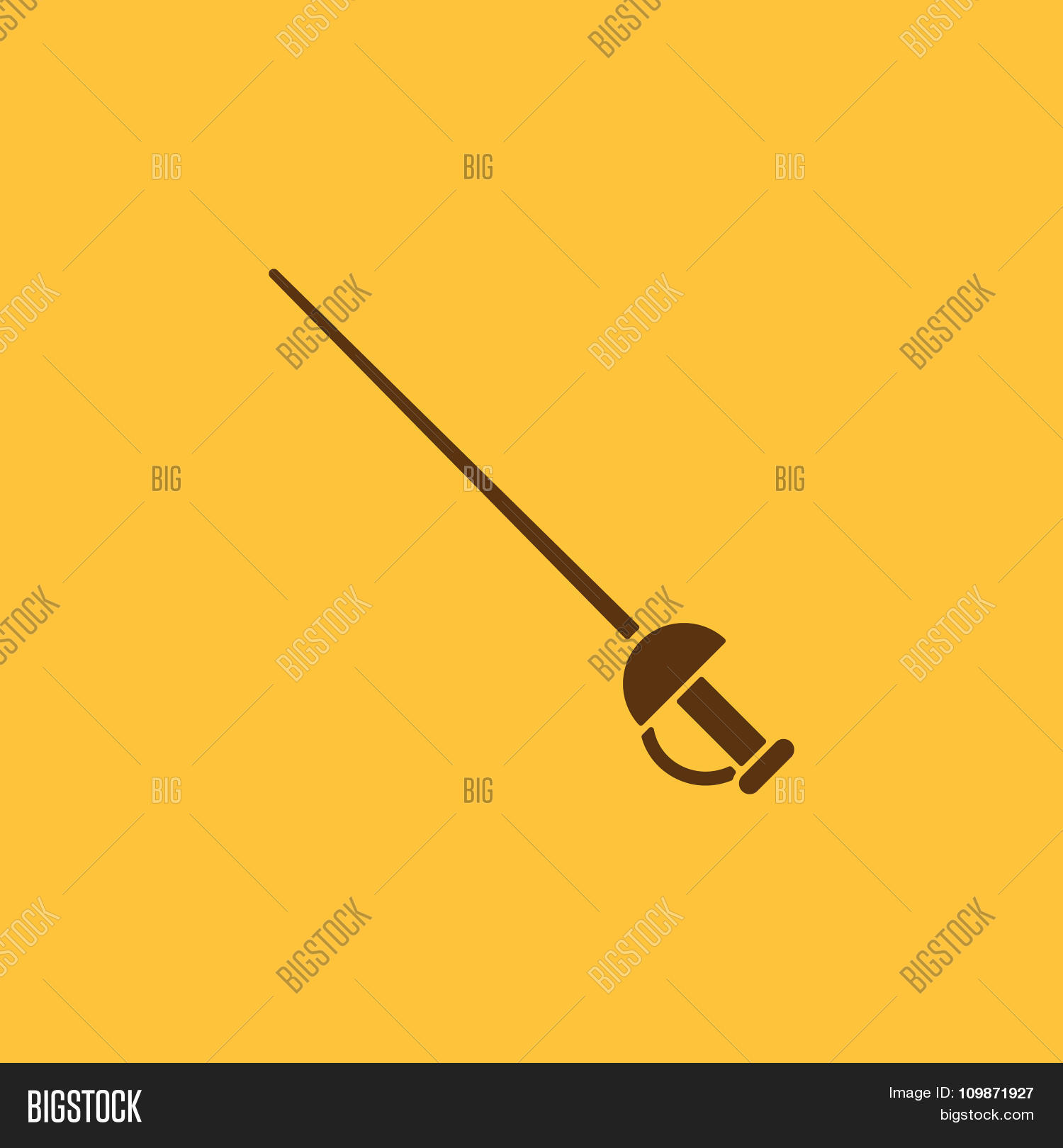 Sword Icon. Epee Vector & Photo (Free Trial) | Bigstock