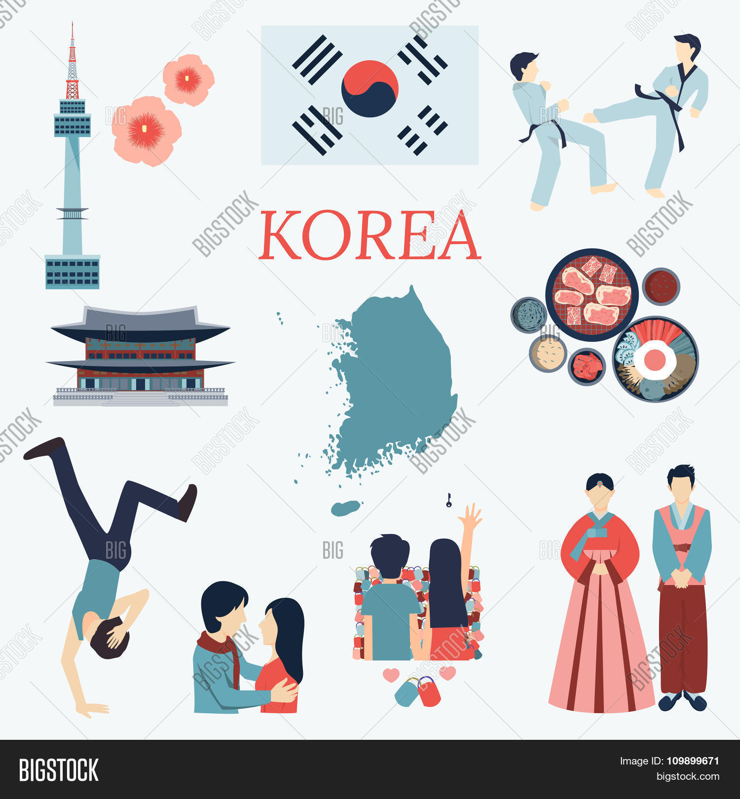 Korea Elements Vector & Photo (Free Trial) | Bigstock