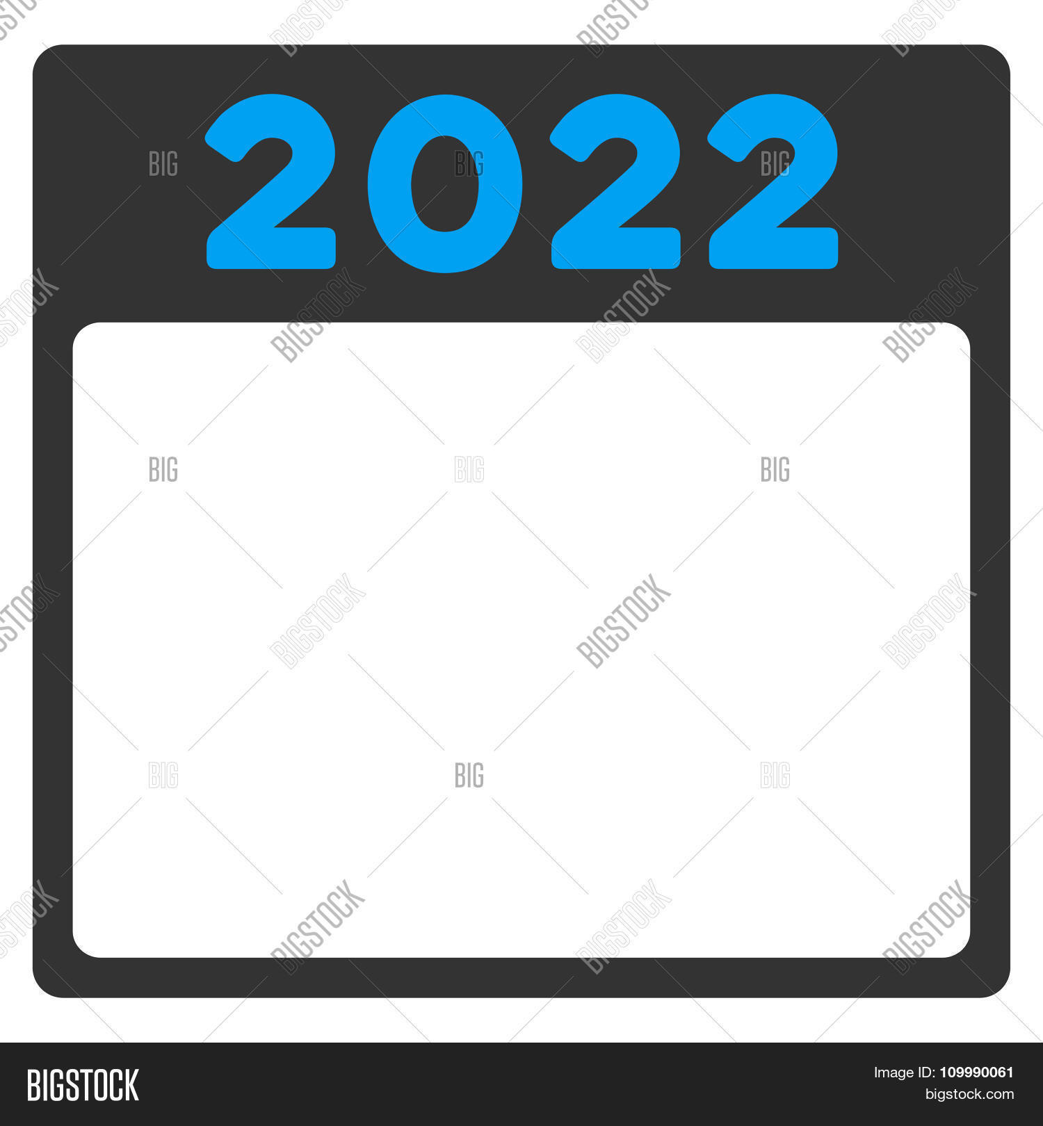 2022 Calendar Icon Vector & Photo (Free Trial) | Bigstock