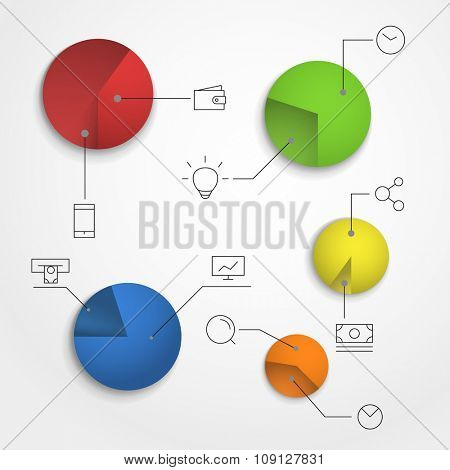 Color Pie-chart Vector & Photo (Free Trial) | Bigstock