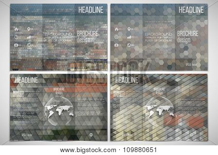 Vector Set Tri-fold Vector & Photo (Free Trial) | Bigstock