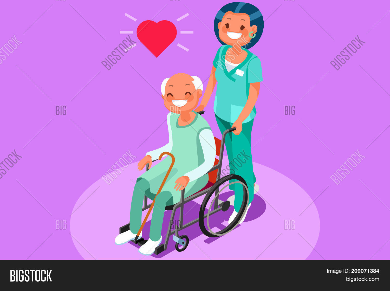 Happy Elderly Patient Vector & Photo (Free Trial) | Bigstock