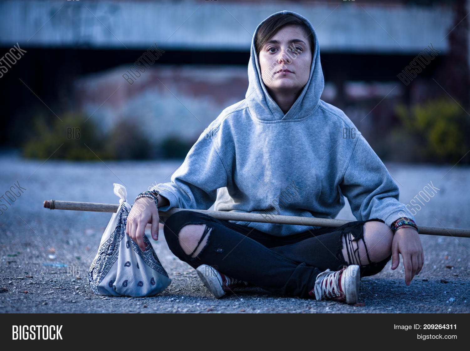 Vagrant Woman Hobo Image & Photo (Free Trial) | Bigstock
