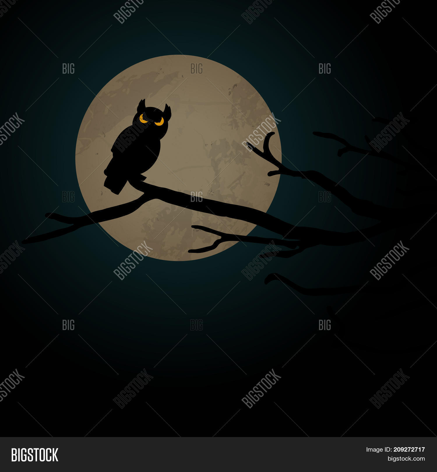 Halloween Scary Owl Vector & Photo (Free Trial) | Bigstock