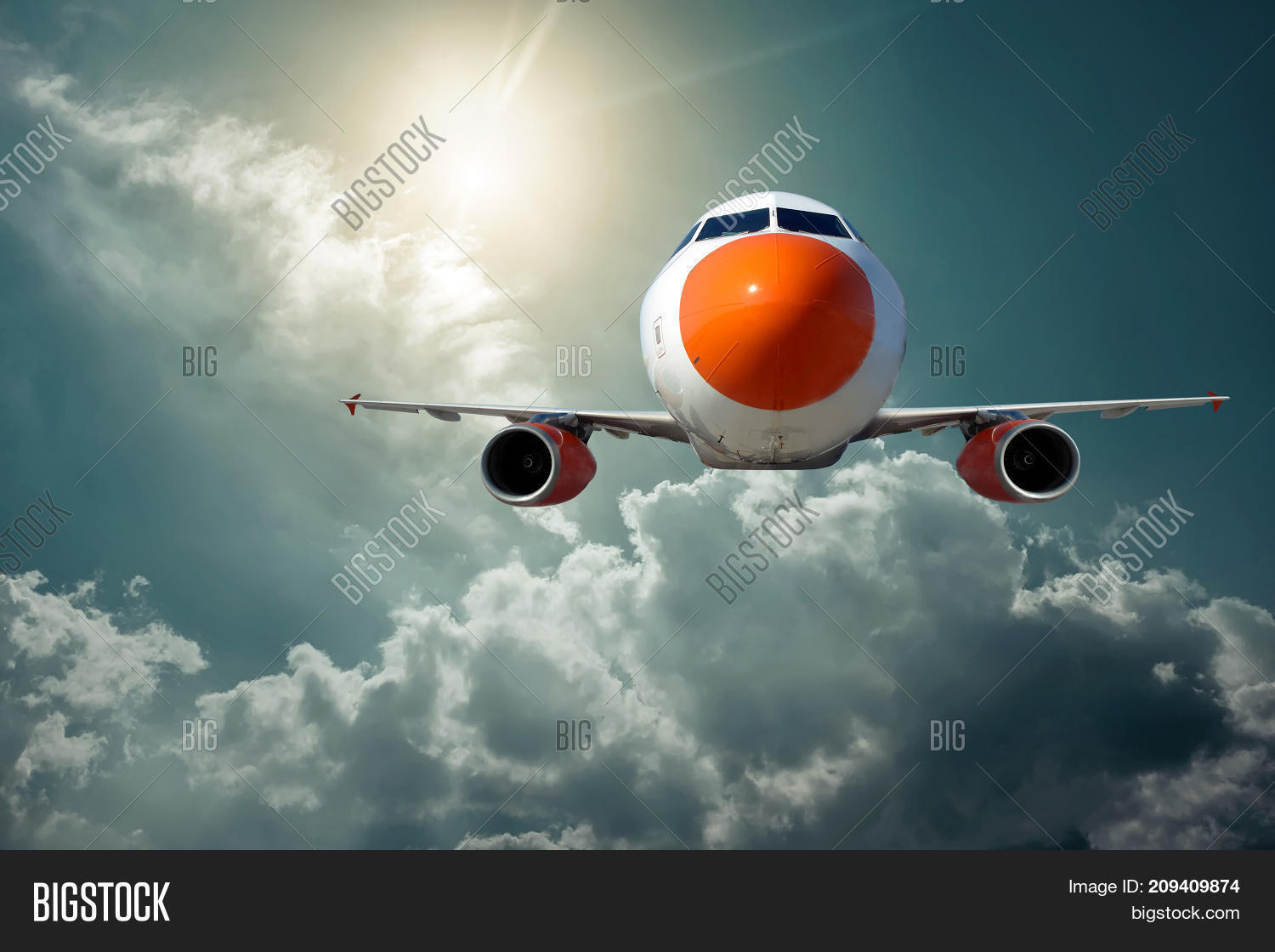 Airplane Flying Under Image & Photo (Free Trial) | Bigstock