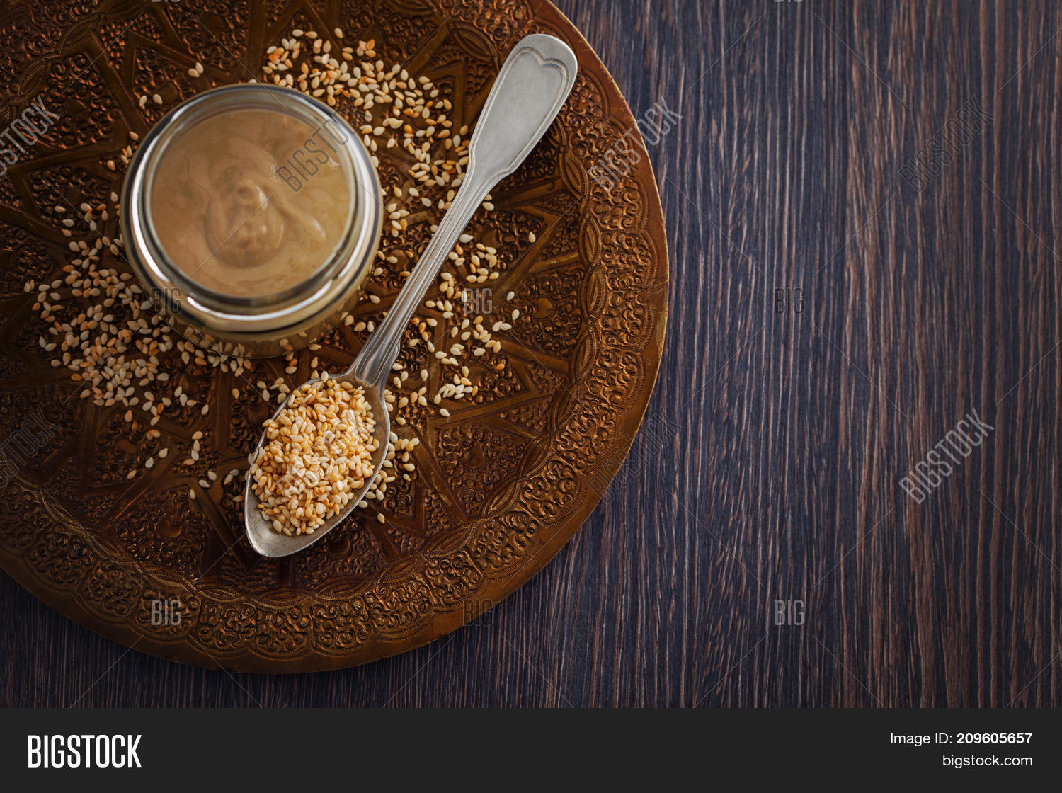 Jar Homemade Tahini Image & Photo (Free Trial) | Bigstock