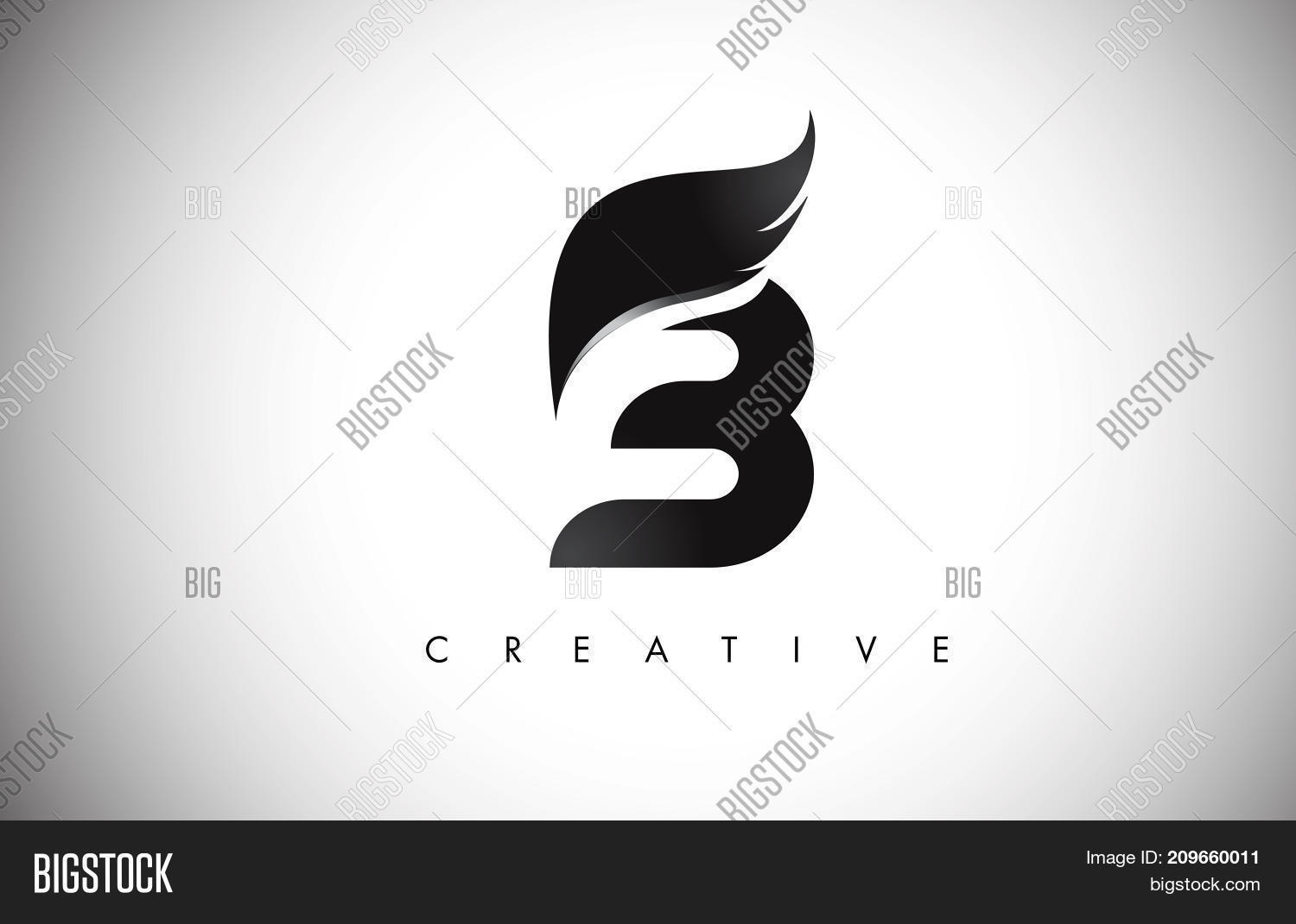 B Letter Wings Logo Vector & Photo (Free Trial) | Bigstock