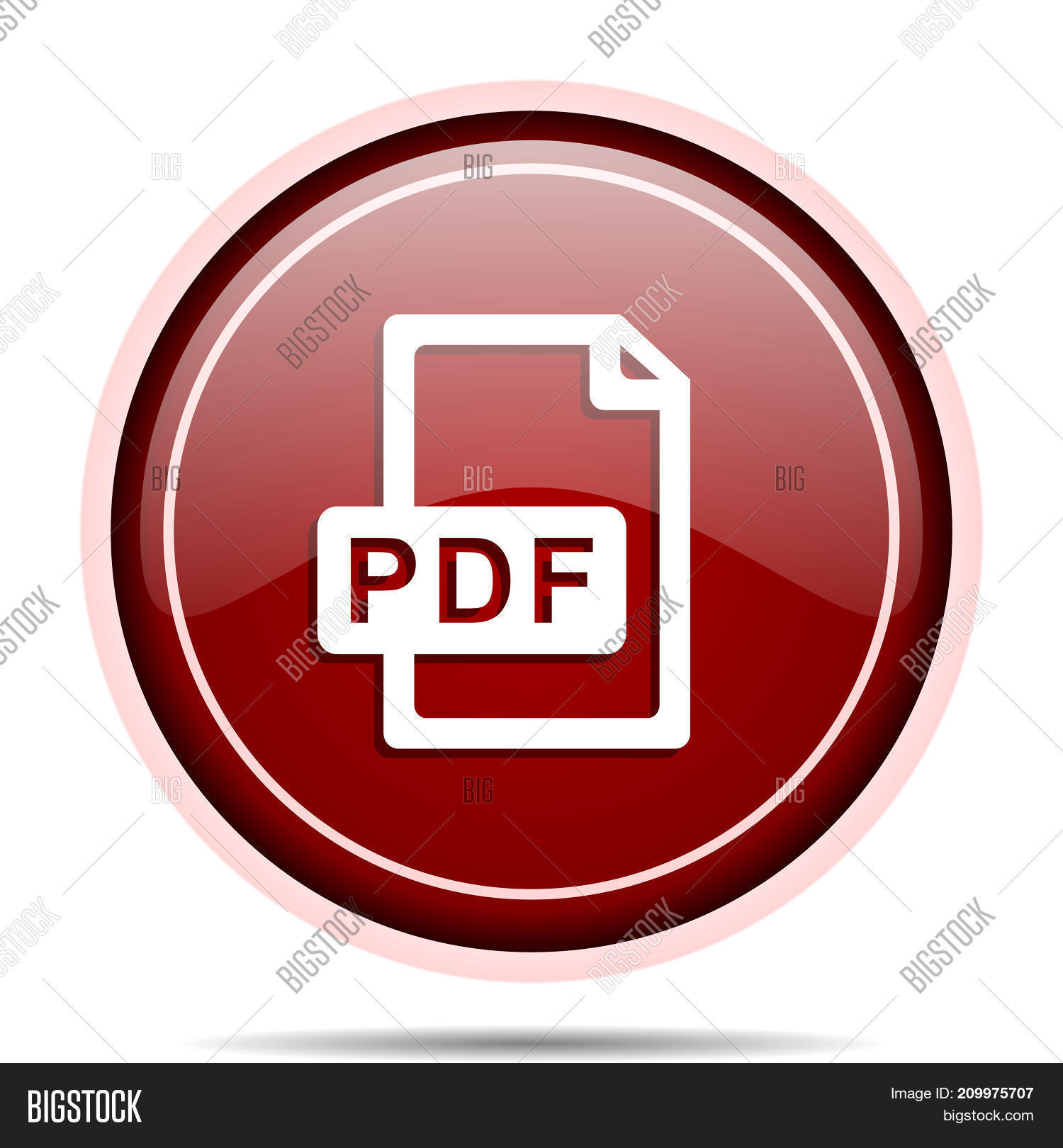 Pdf File Red Glossy Image & Photo (Free Trial) | Bigstock