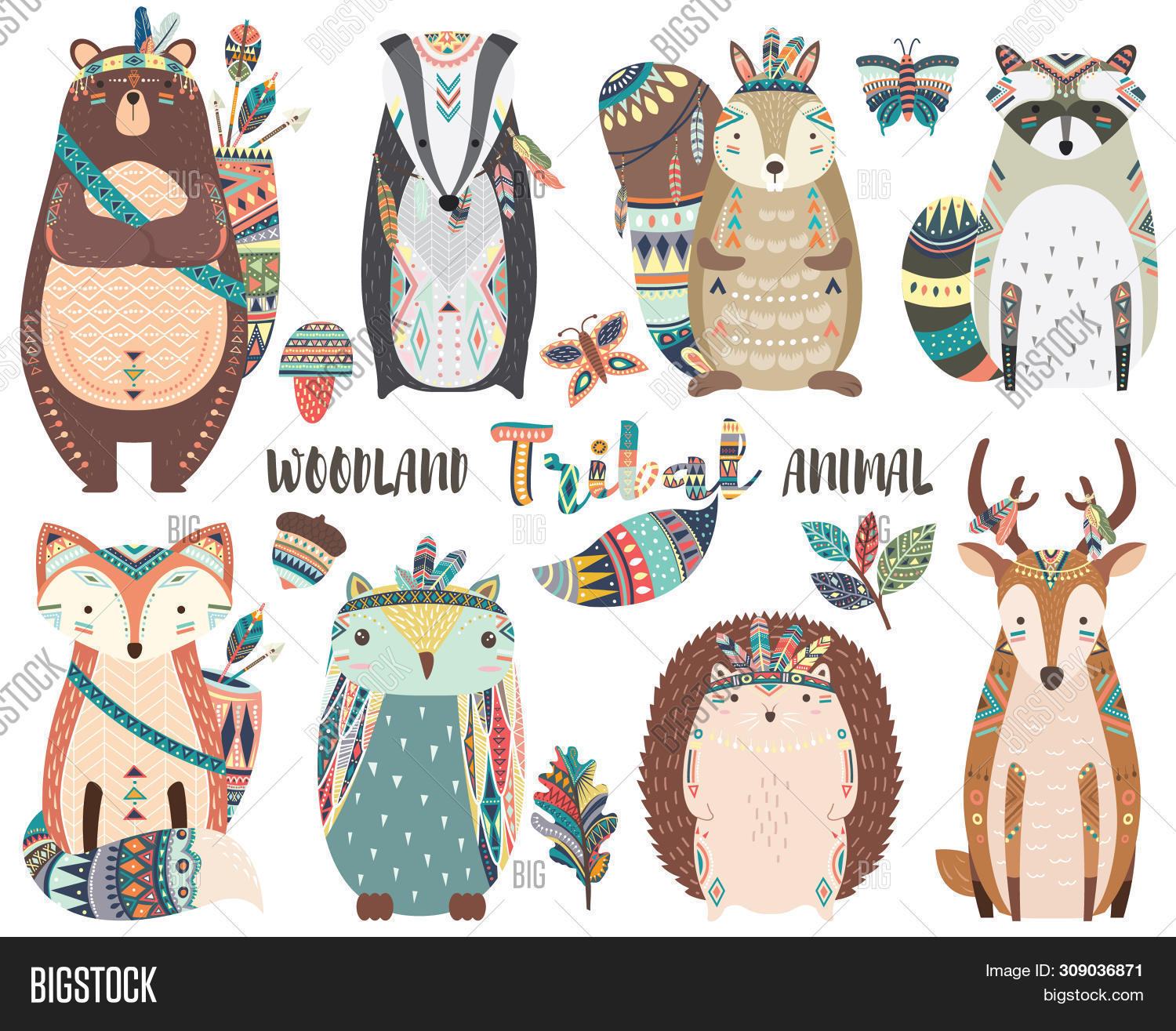 Cute Tribal Woodland Image & Photo (Free Trial) | Bigstock
