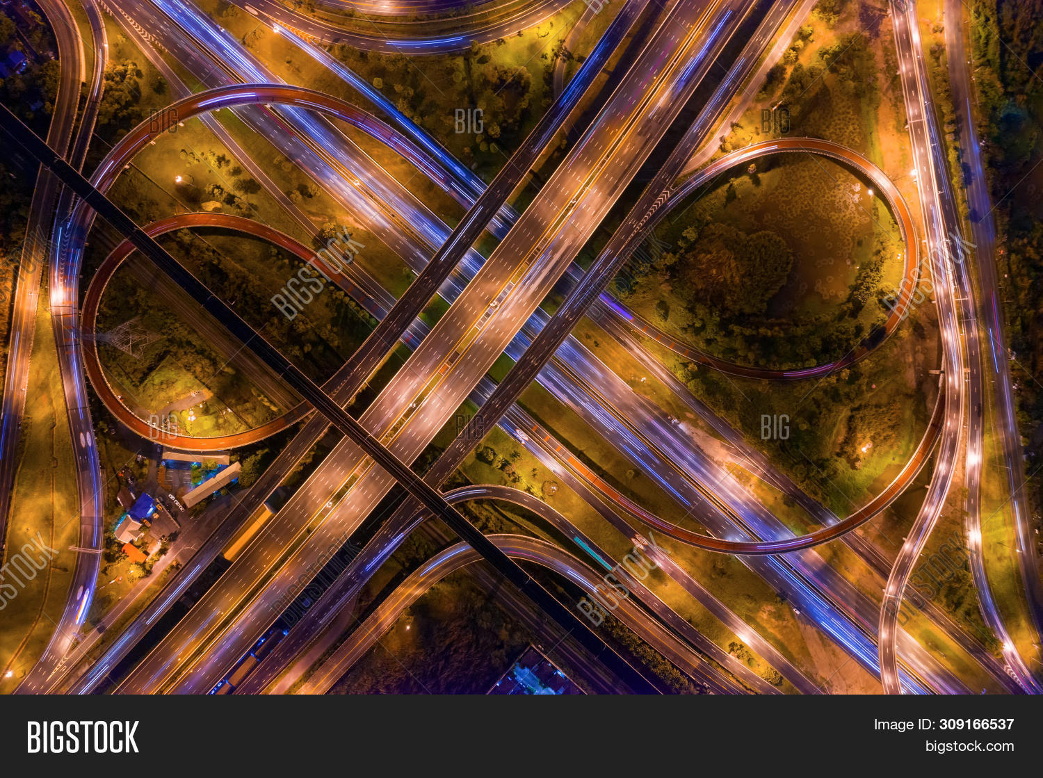 Aerial View Highway Image & Photo (Free Trial) | Bigstock