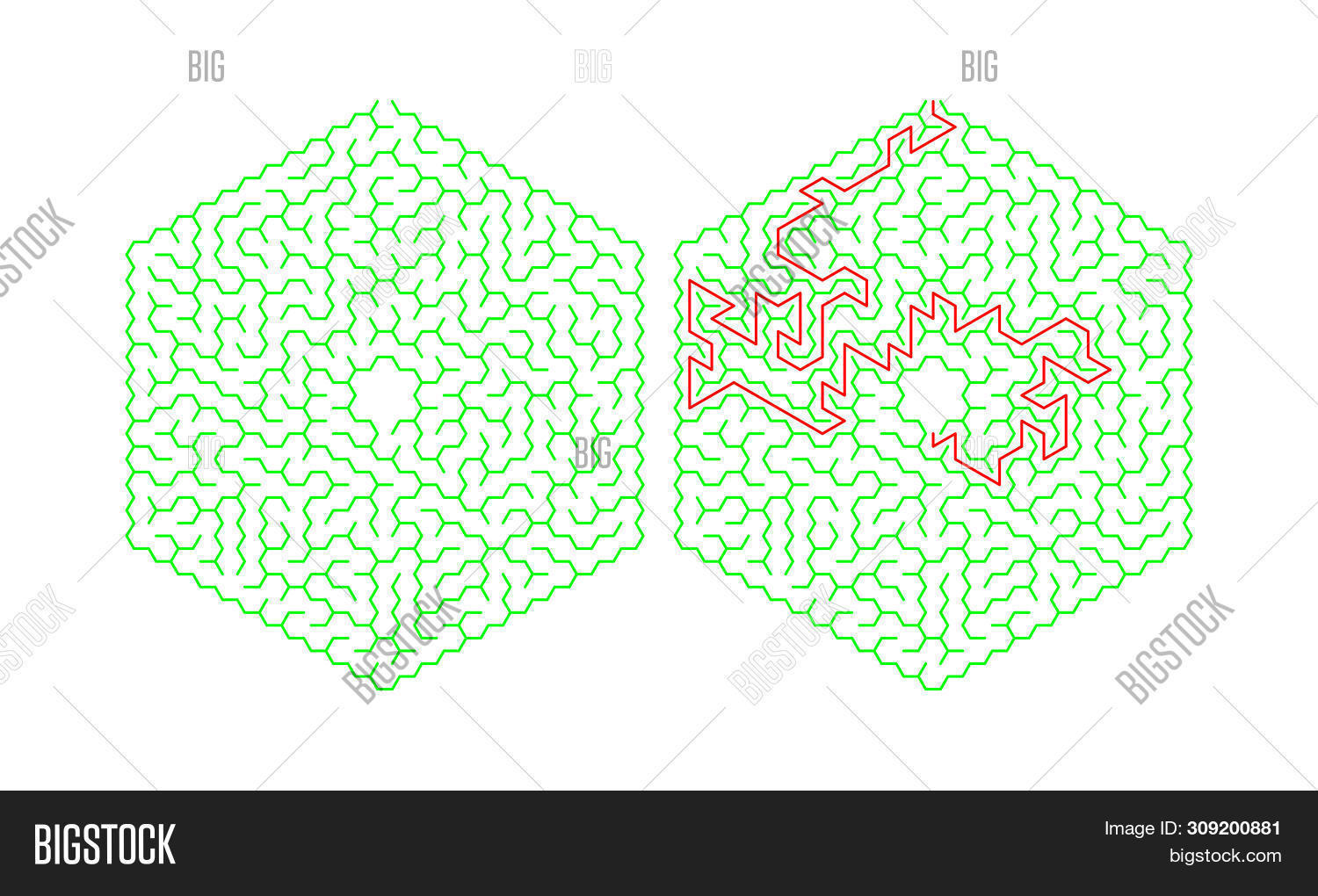 Hexagonal Labyrinth Image & Photo (Free Trial) | Bigstock