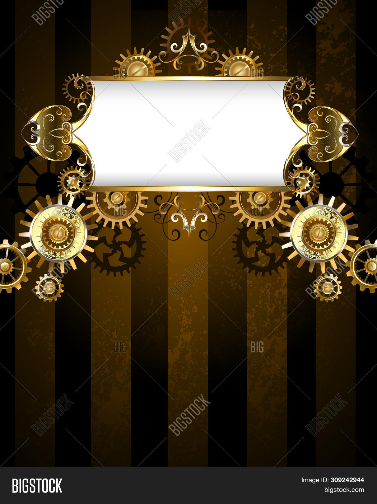 Vintage Banner Gold Image & Photo (Free Trial) | Bigstock