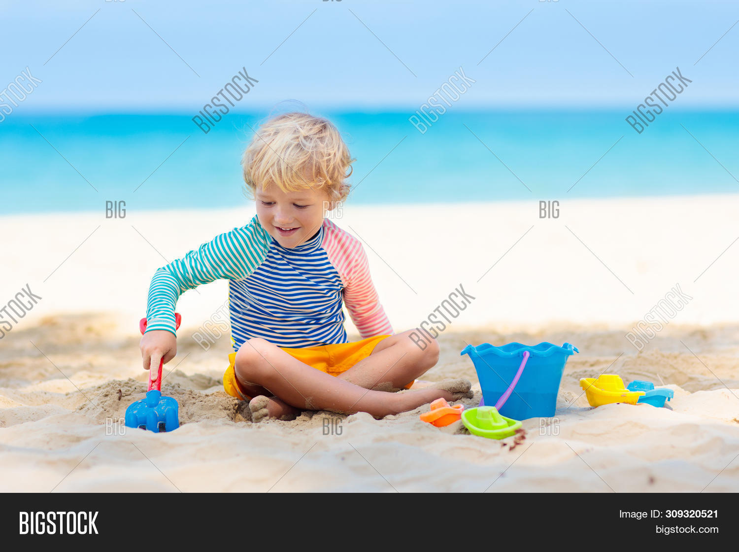 Kids Playing On Beach Image & Photo (Free Trial) | Bigstock