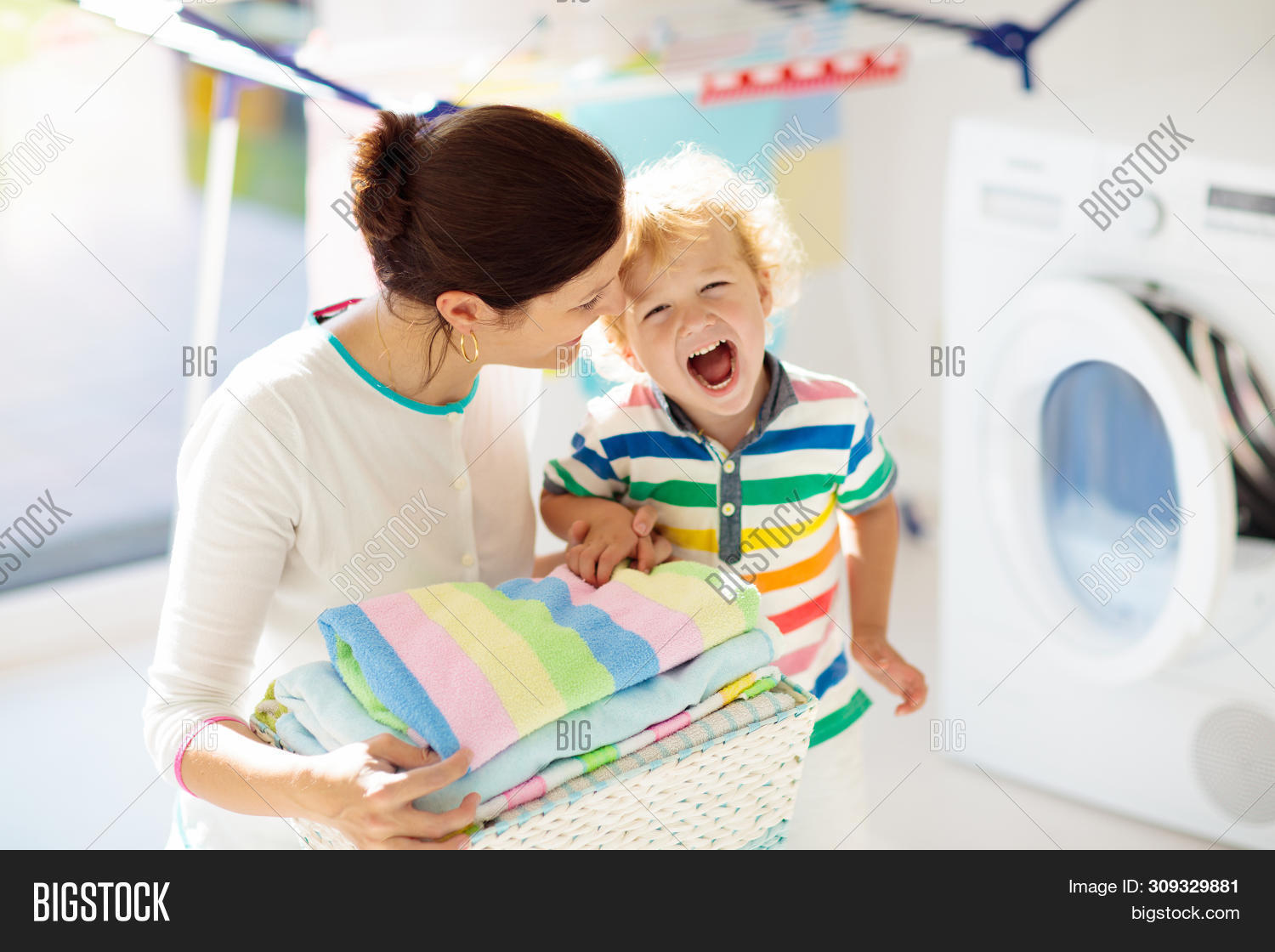 Family Laundry Room Image & Photo (Free Trial) | Bigstock
