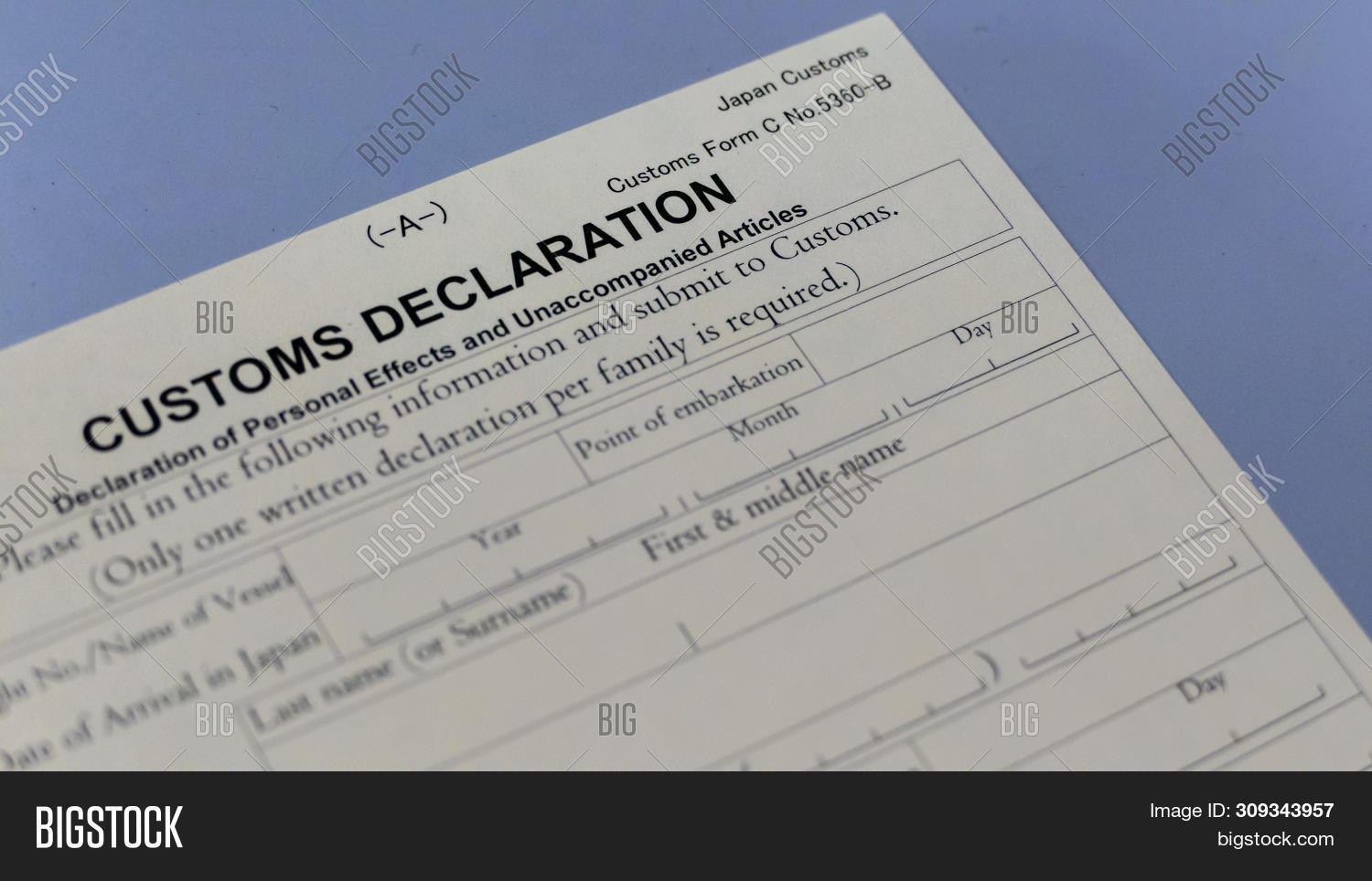 Customs Declaration Image & Photo (Free Trial) | Bigstock