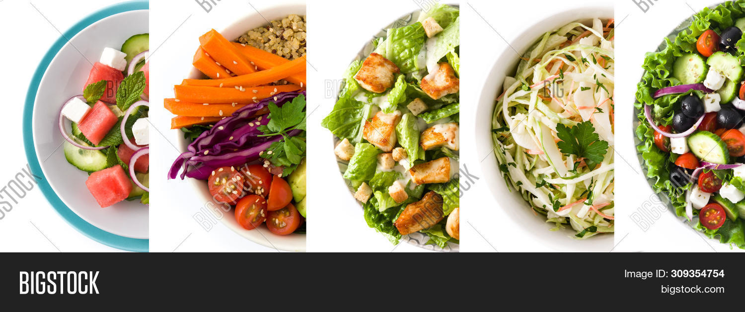 Collage Healthy Salad Image & Photo (Free Trial) | Bigstock