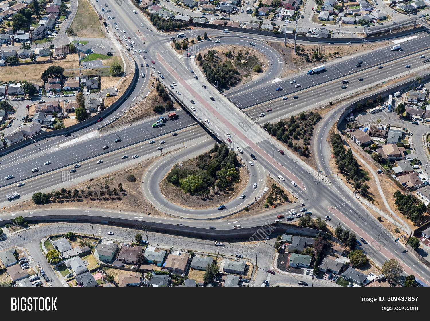 Aerial View Traffic On Image & Photo (Free Trial) | Bigstock