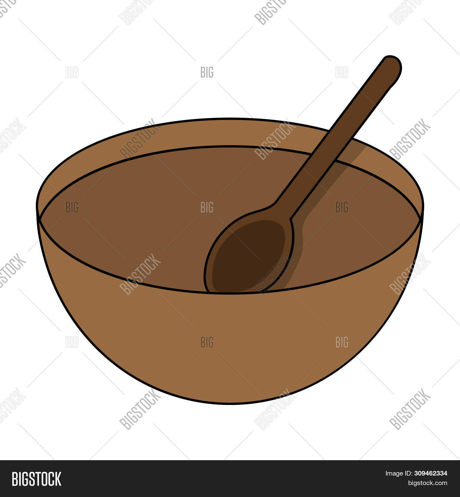 Cartoon Wooden Bowl Image & Photo (Free Trial) | Bigstock