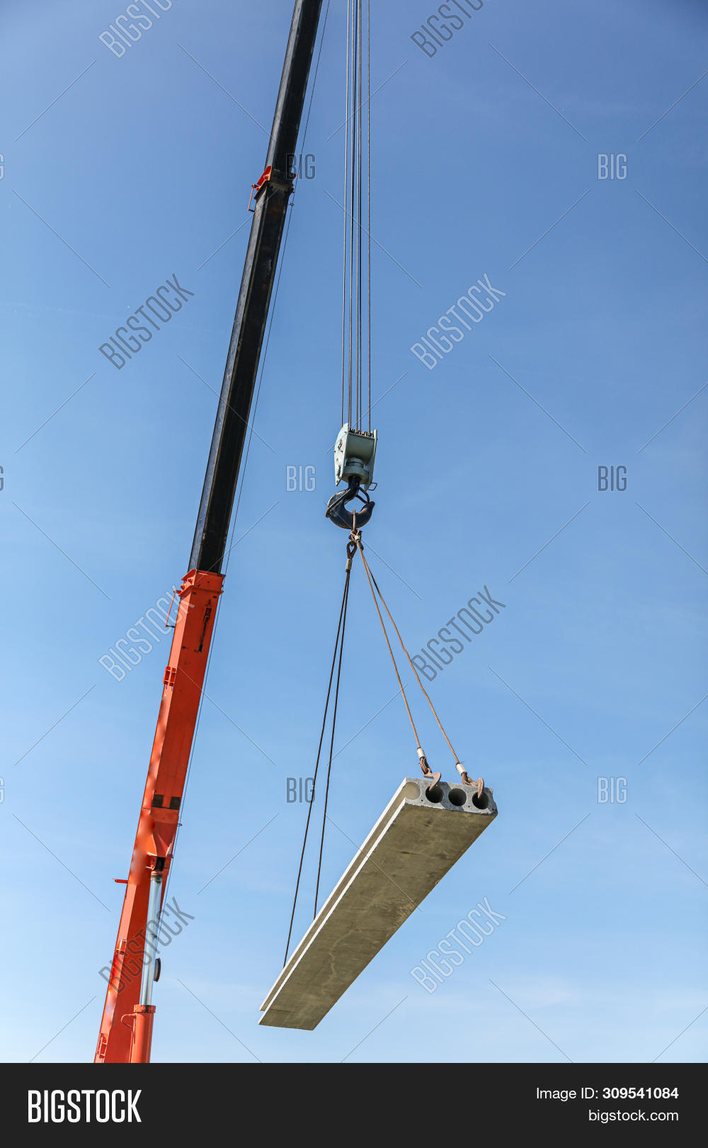 Crane Raised Concrete Image & Photo (Free Trial) | Bigstock