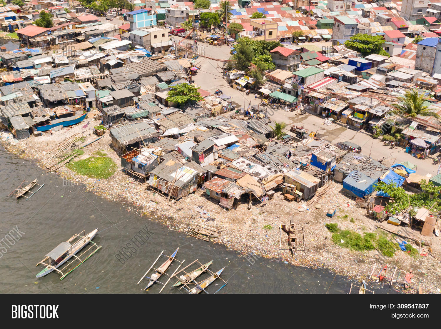 Slums Manila, Top View Image & Photo (Free Trial) | Bigstock