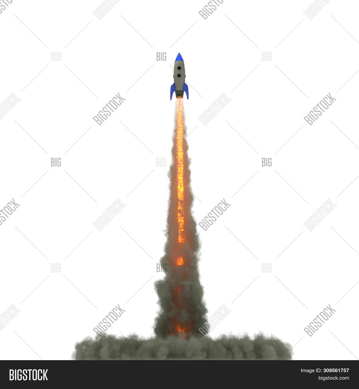 Cartoon Rocket Launch Image & Photo (Free Trial) | Bigstock