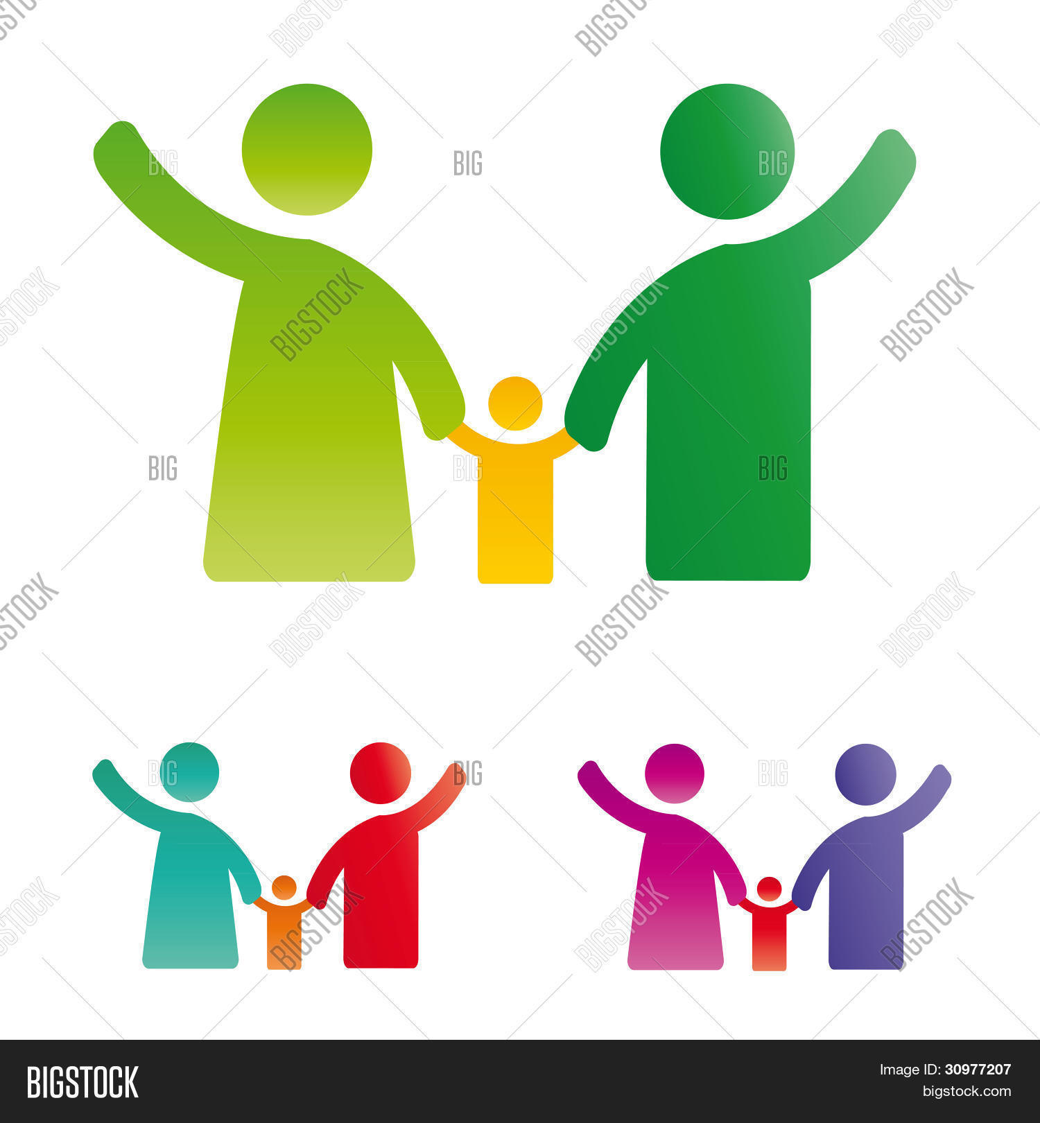 Family Pictogram Vector & Photo (Free Trial) | Bigstock