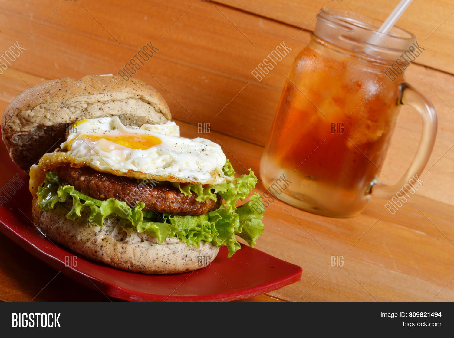 Burger Iced Tea Image & Photo (Free Trial) | Bigstock