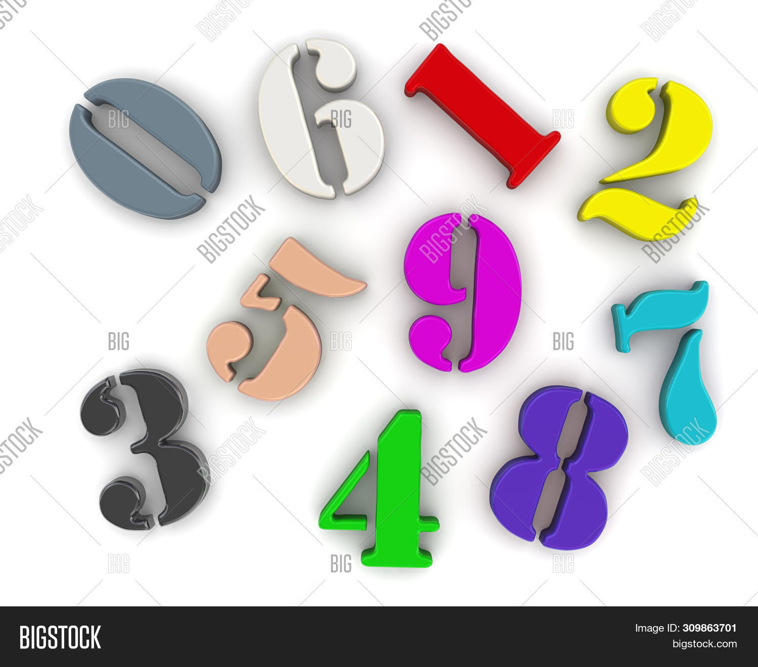 Colorful Numbers Set. Image & Photo (Free Trial) | Bigstock